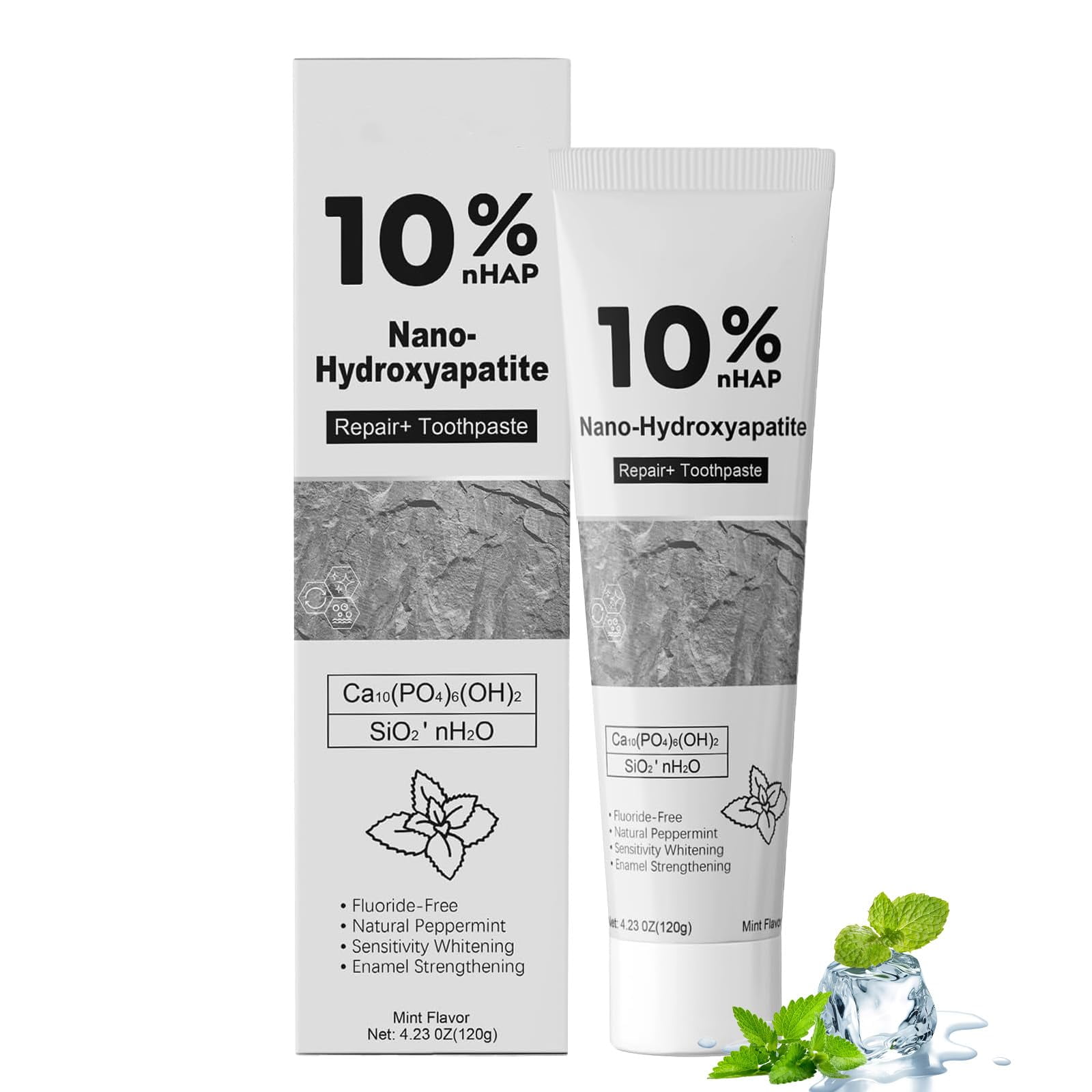 Tooth Paste 10% Hydroxyapatite for Sensitive Teeth,Enamel Repair and ...