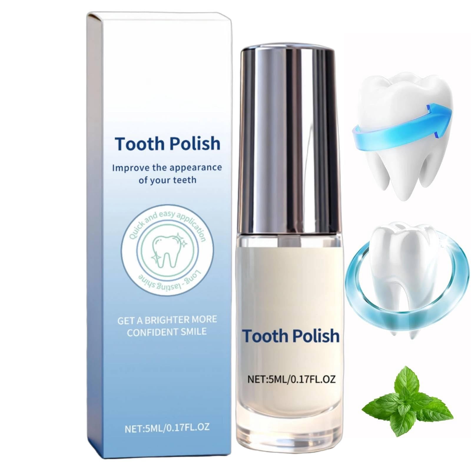 Tooth Polish, 5ml Tooth Paint, Teeth Whitening Paint, Portable and Long ...