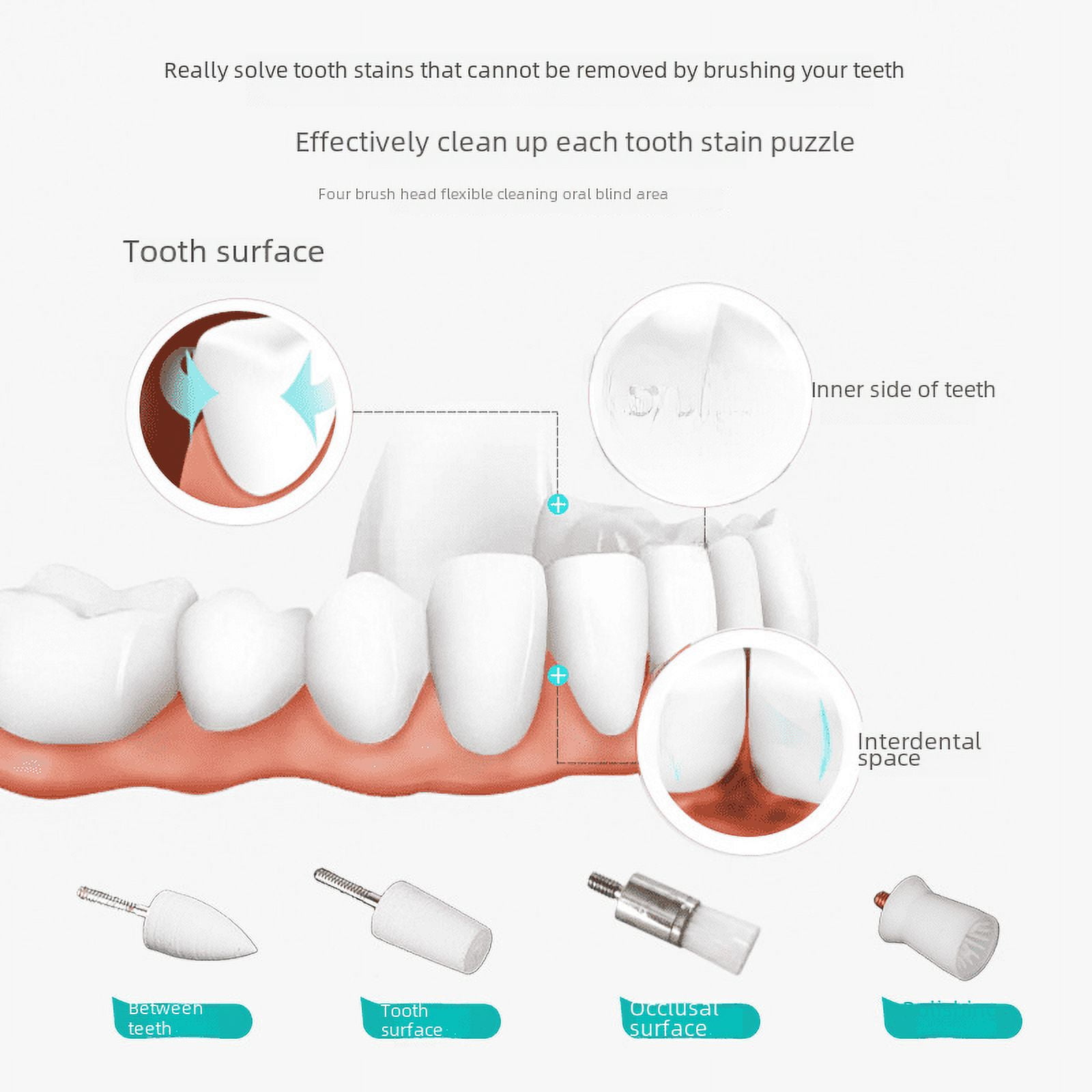 Tooth Polisher Electric Toothbrush Beauty Tooth Meter Electric Dental ...