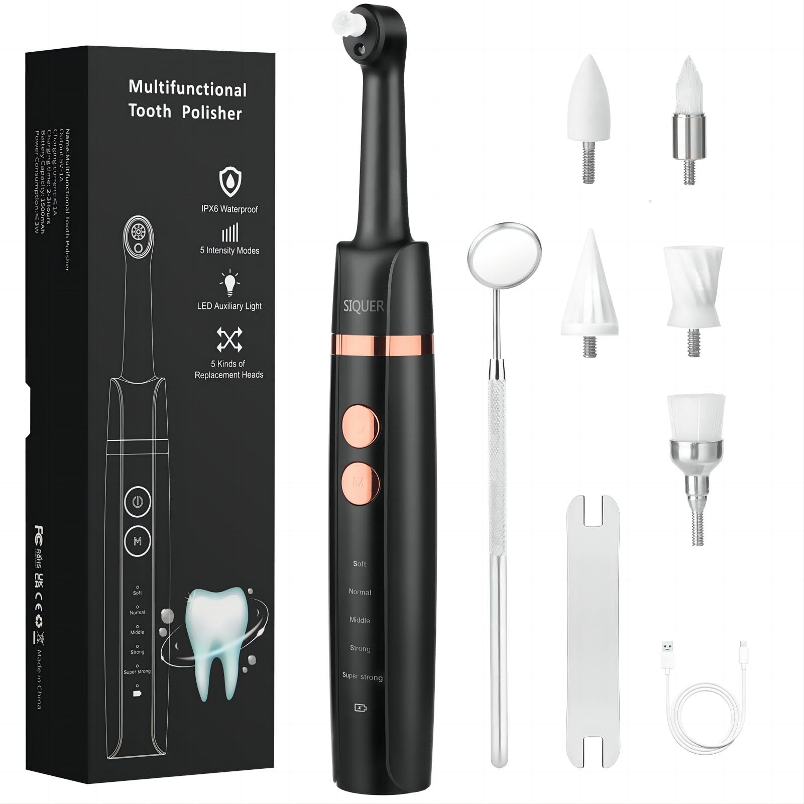 Tooth Polisher - SIQUER IFF17 Plaque Remover for Teeth Whitening Dental ...