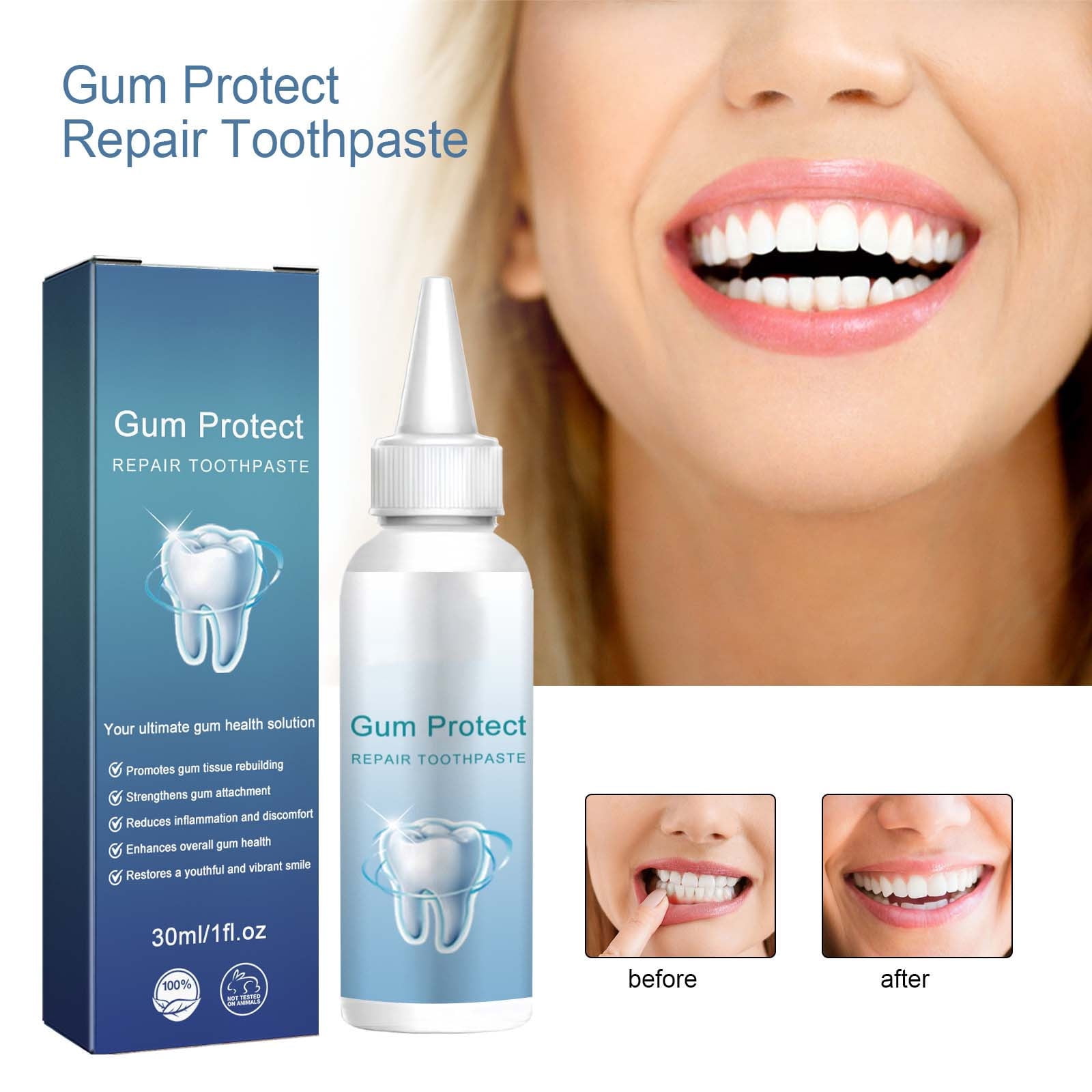 Tooth Repair Toothpaste, Soothes Swollen Gums, Whitens Teeth, Oral Care ...