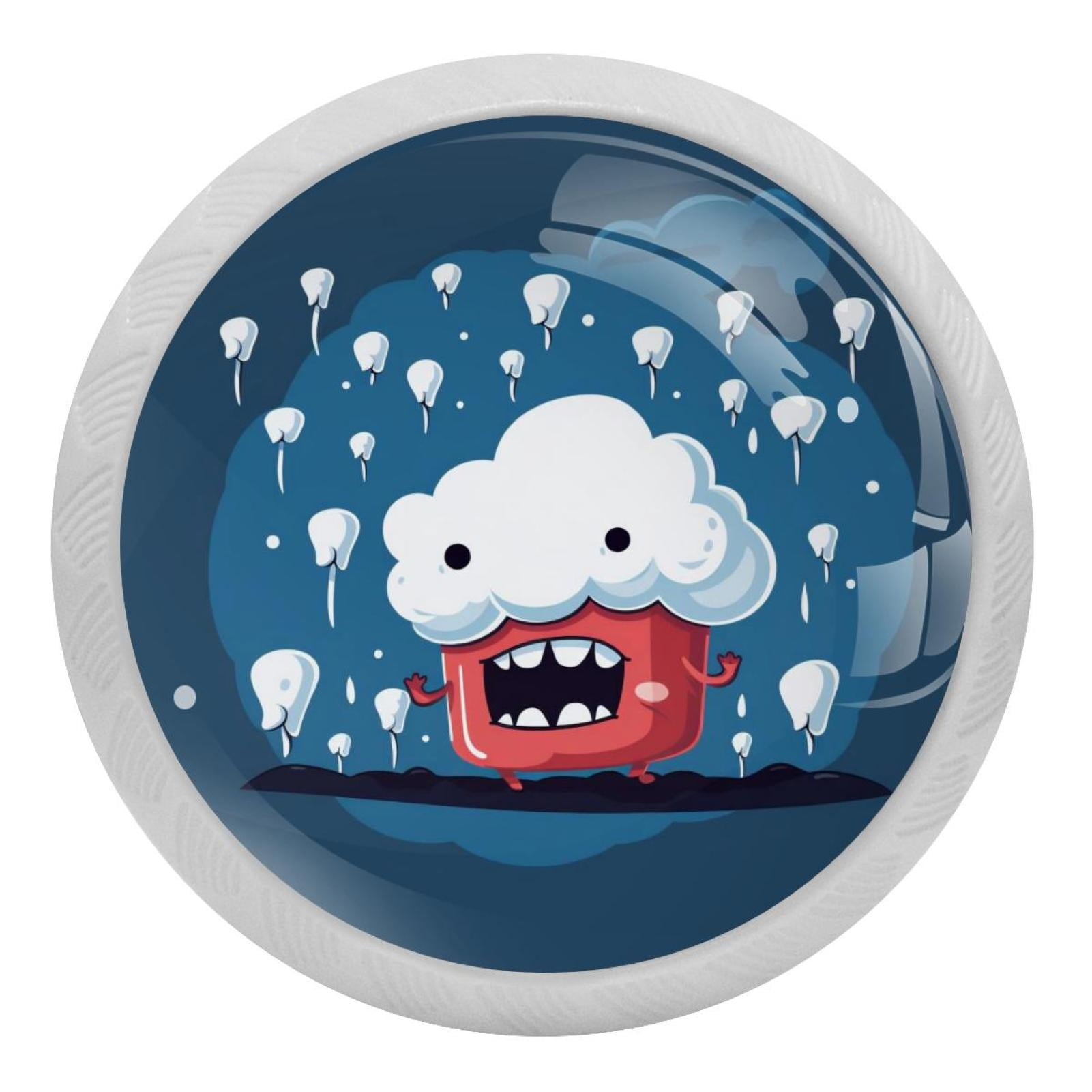 Tooth Round Glow-in-the-Dark Cabinet Knobs: Fluorescent Drawer Pulls 4 ...