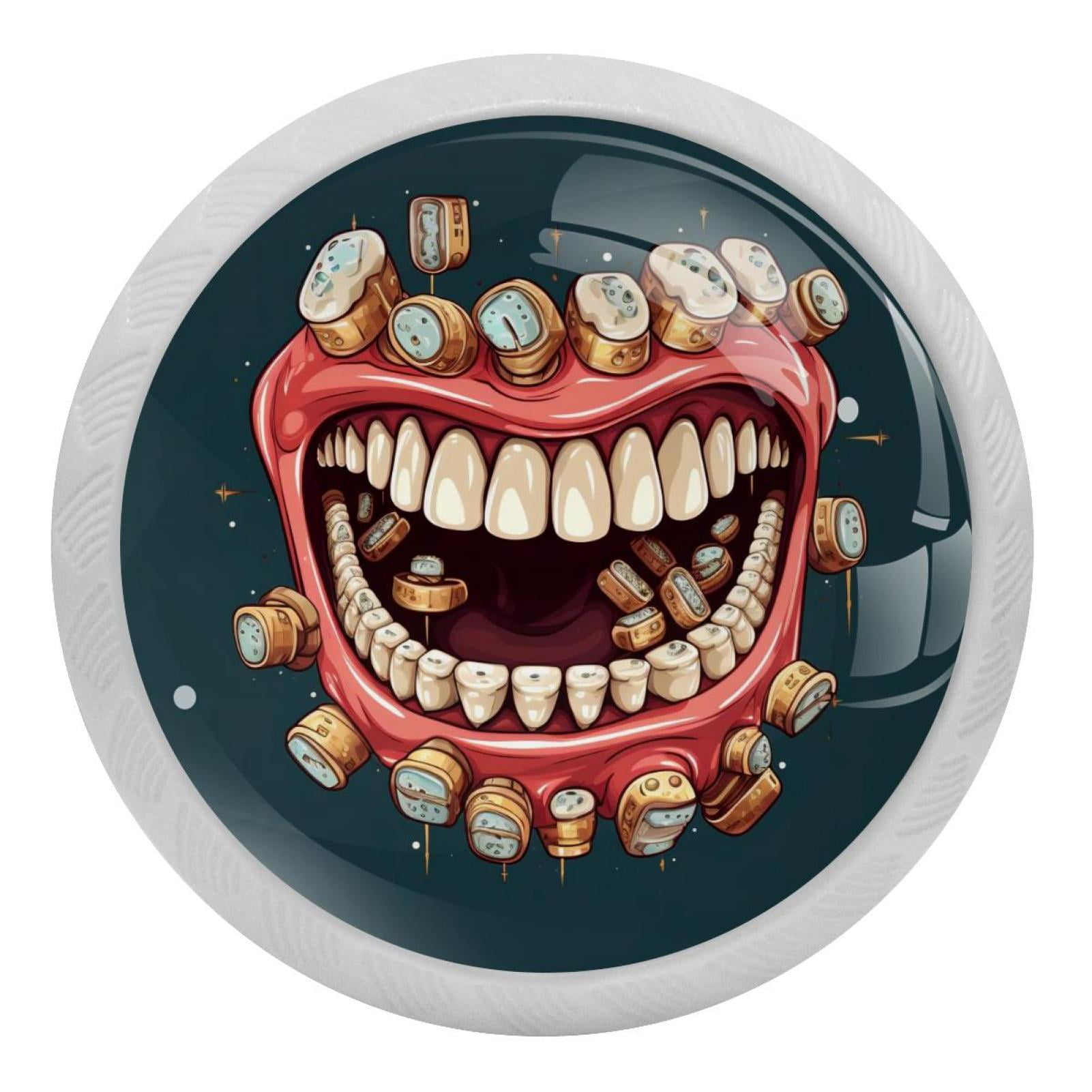 Tooth Round Glow-in-the-Dark Dresser Hardware Pack: Fluorescent Drawer ...