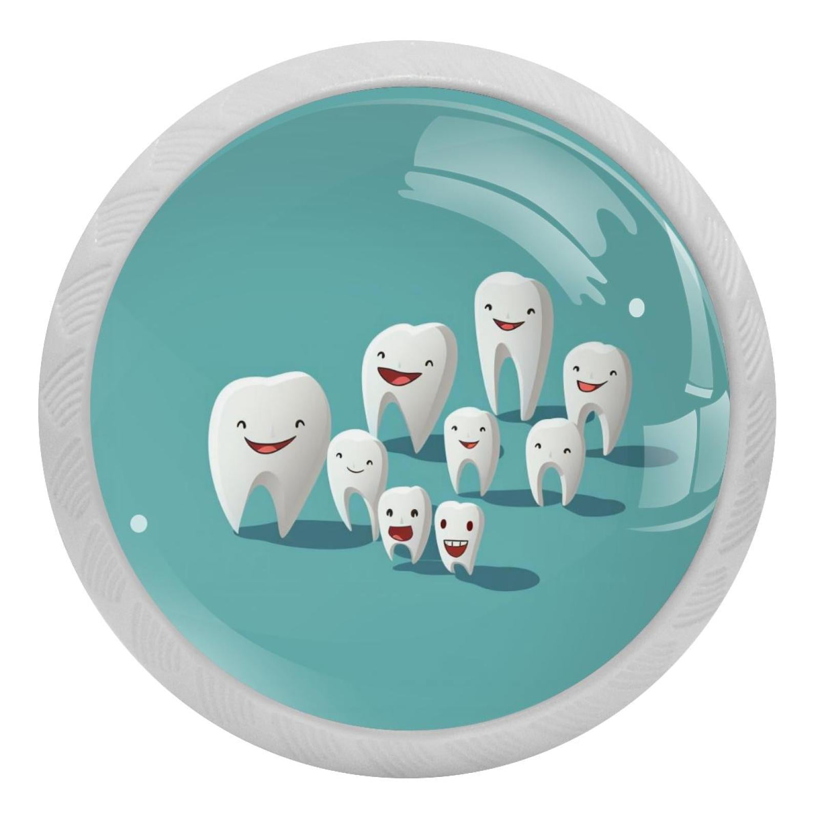 Tooth Round Glow-in-the-Dark Fluorescent Cabinet and Dresser Knobs - 4 ...