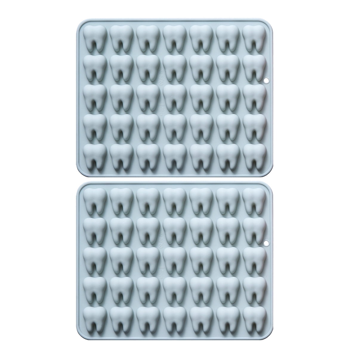 Rekidool 70 Cavities Tooth Shape Candy & Chocolate Silicone Mold Set ...