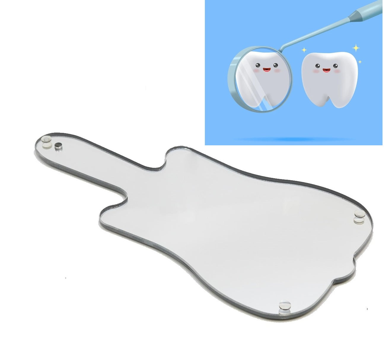 Tooth Shape Hand Mirror 5½” x 11” Full Face Mirror, Ideal Dental Office ...