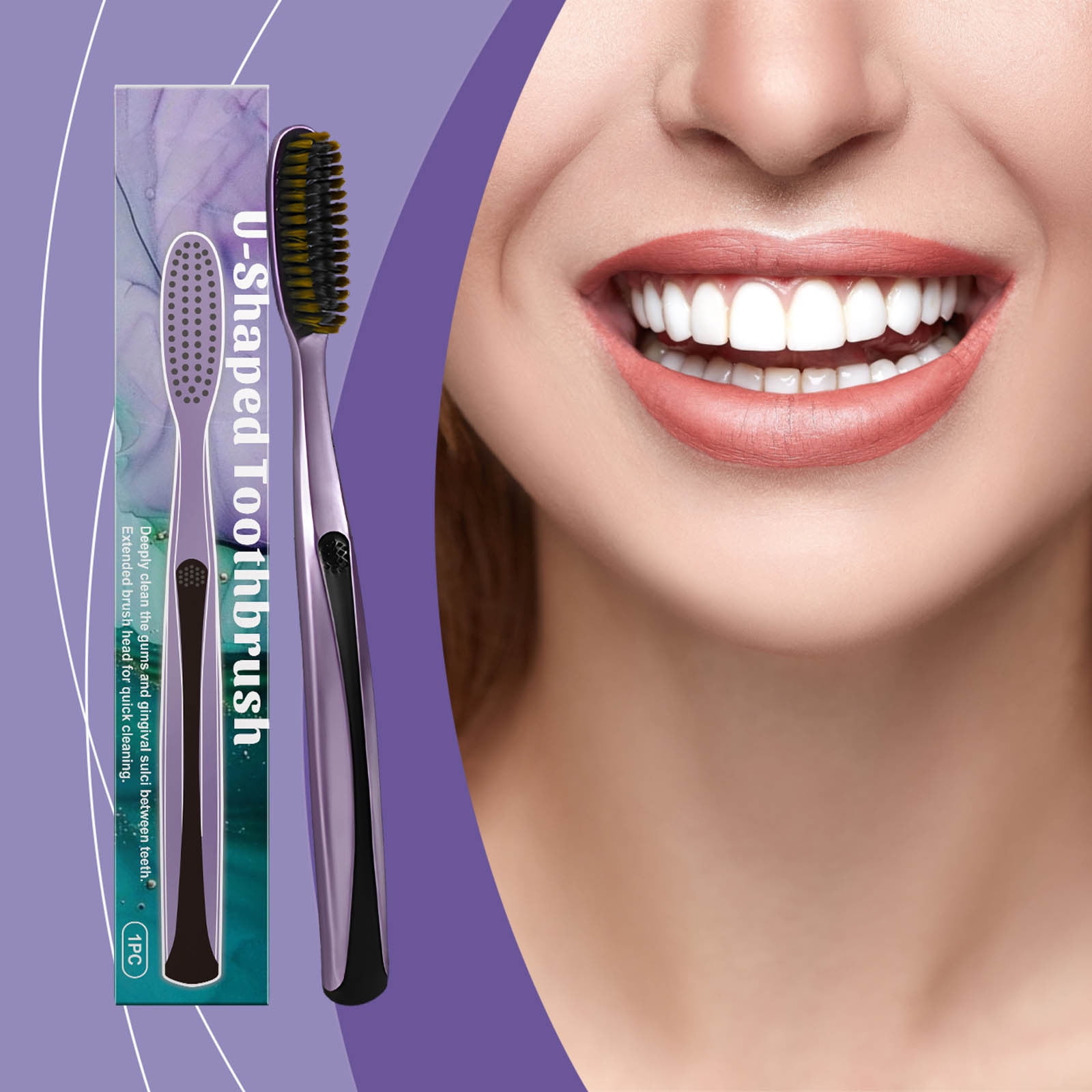 Tooth Shape Soft Toothbrush for Gum and Tongue Hygiene Ideal for All ...