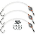 Tooth Shield Tackle 3 Pack Carolina Drum Rig, 80lb Fluorocarbon, 4/0 ...