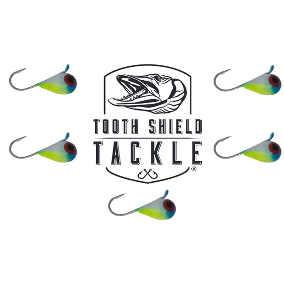 Tooth Shield Tackle UV Glow Tungsten Ice Fishing Jigs 5-Pack Crappie ...