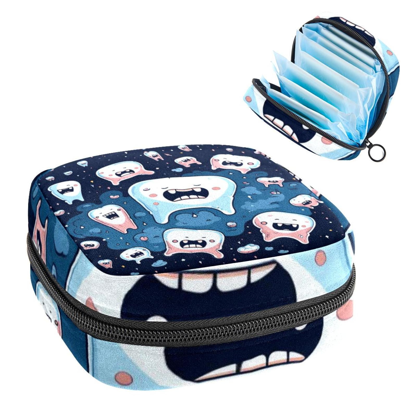 Tooth Small Bag Period Bag Zipper Pouch Canvas Pouch with Zipper 4.7x6 ...