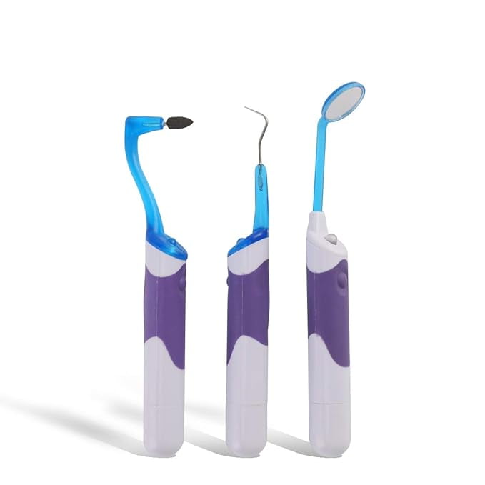 Tooth Stain Remover Tool Oral Care Cleaning Kit with LED Light for ...