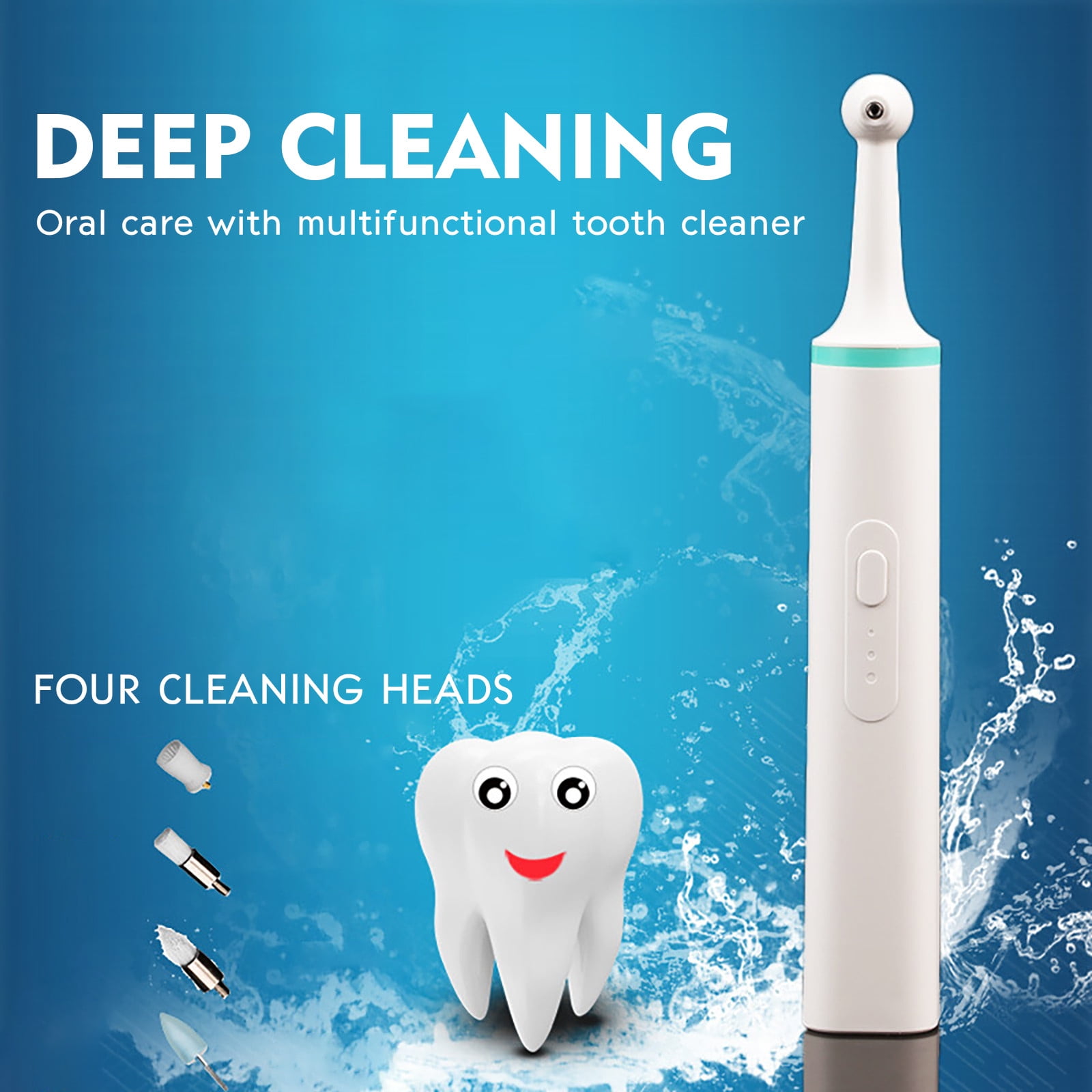 Tooth Whitening Electric Polisher, 3-Speed Vibration, Sonic Technology ...