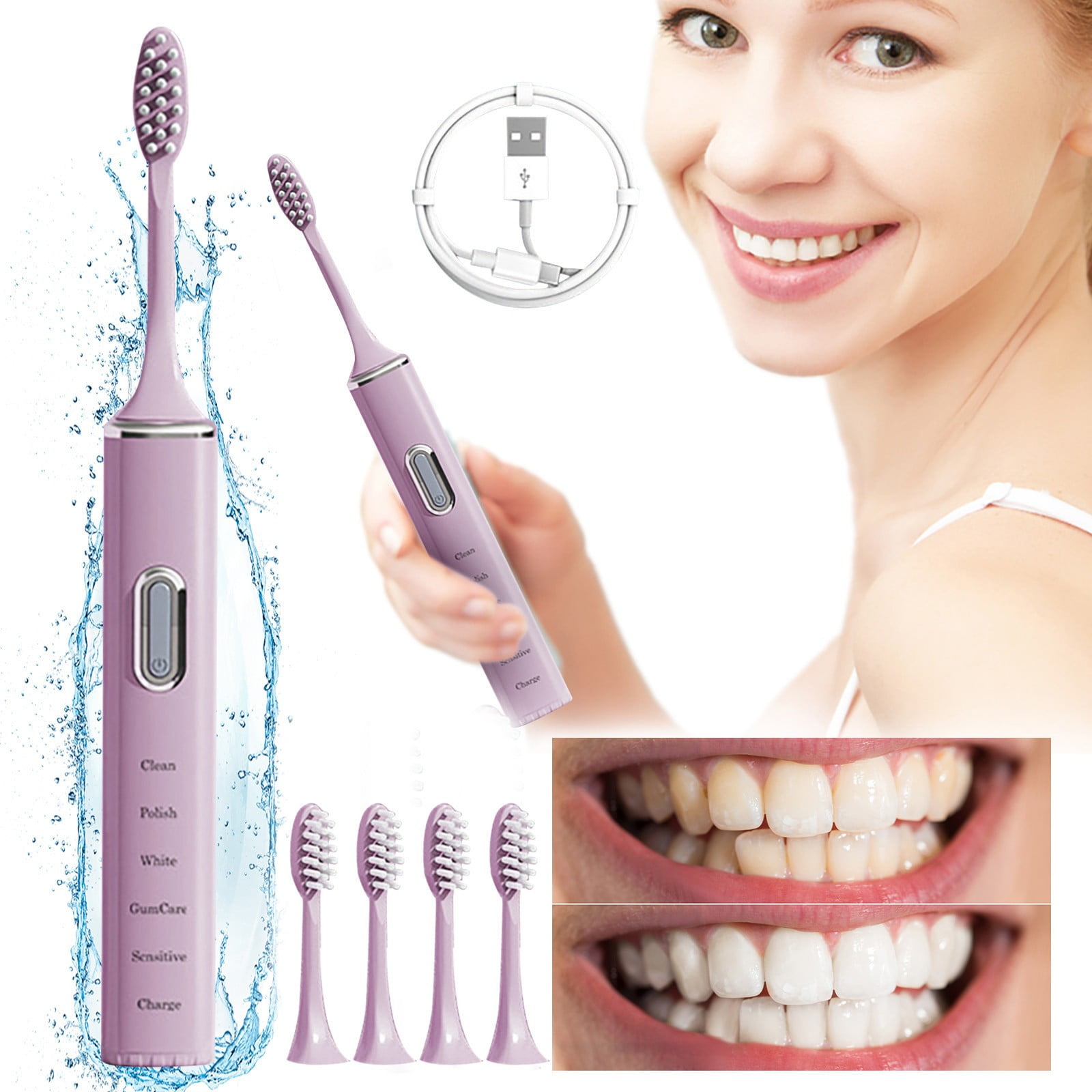 Tooth decay prevention Teeth cleaning Clean Healthier Heads Charging ...