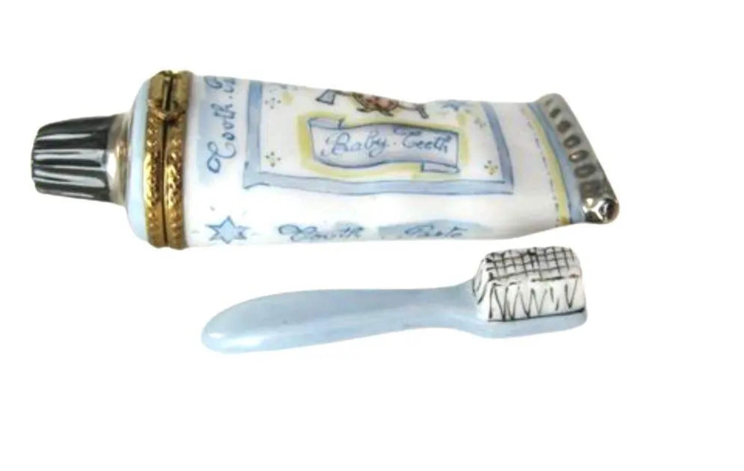 ToothPaste Baby Tooth Limoges Box Porcelain Figurine - Walmart.com
