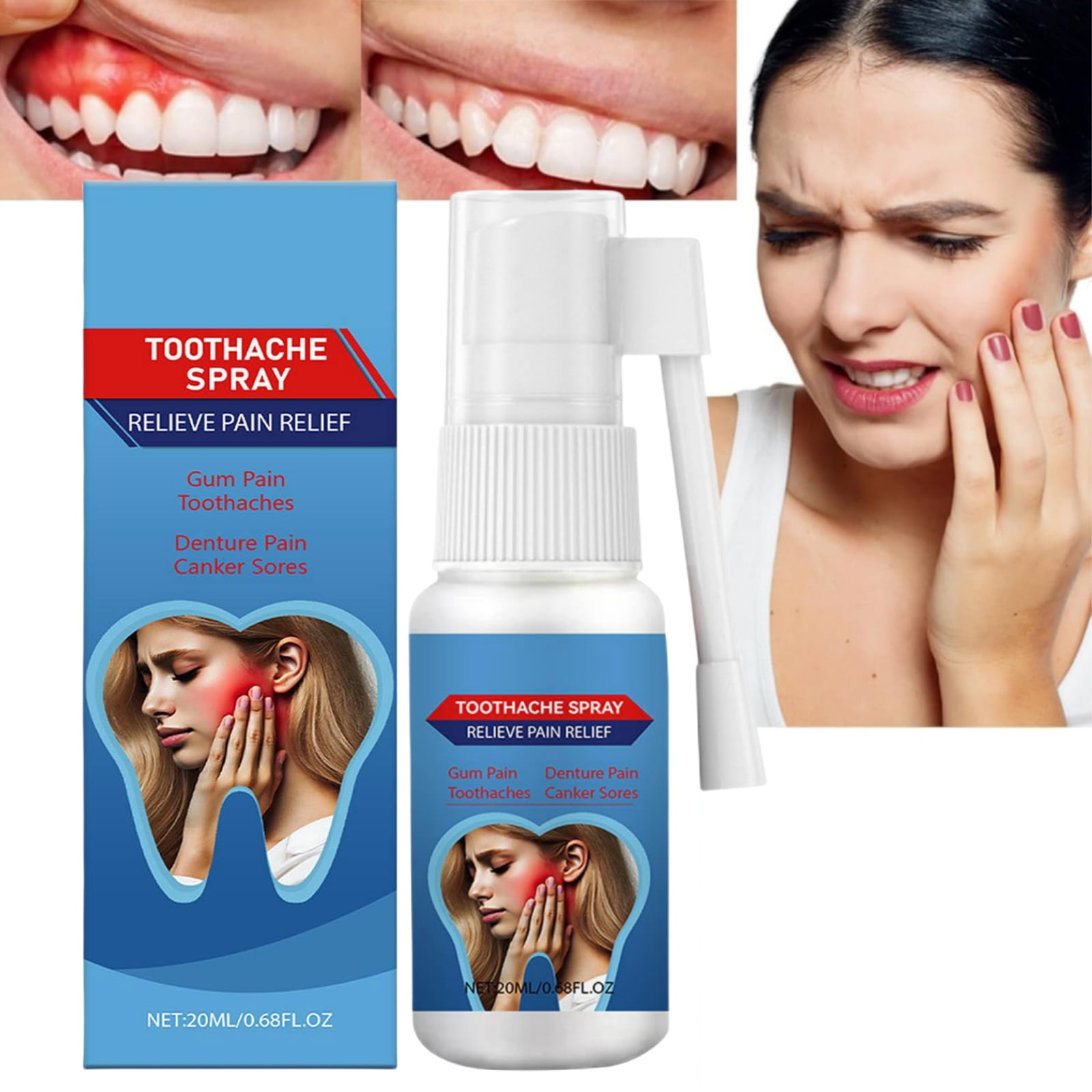 Toothache Relieving Spray, Instant Teeth Treatment Relief Toothache ...