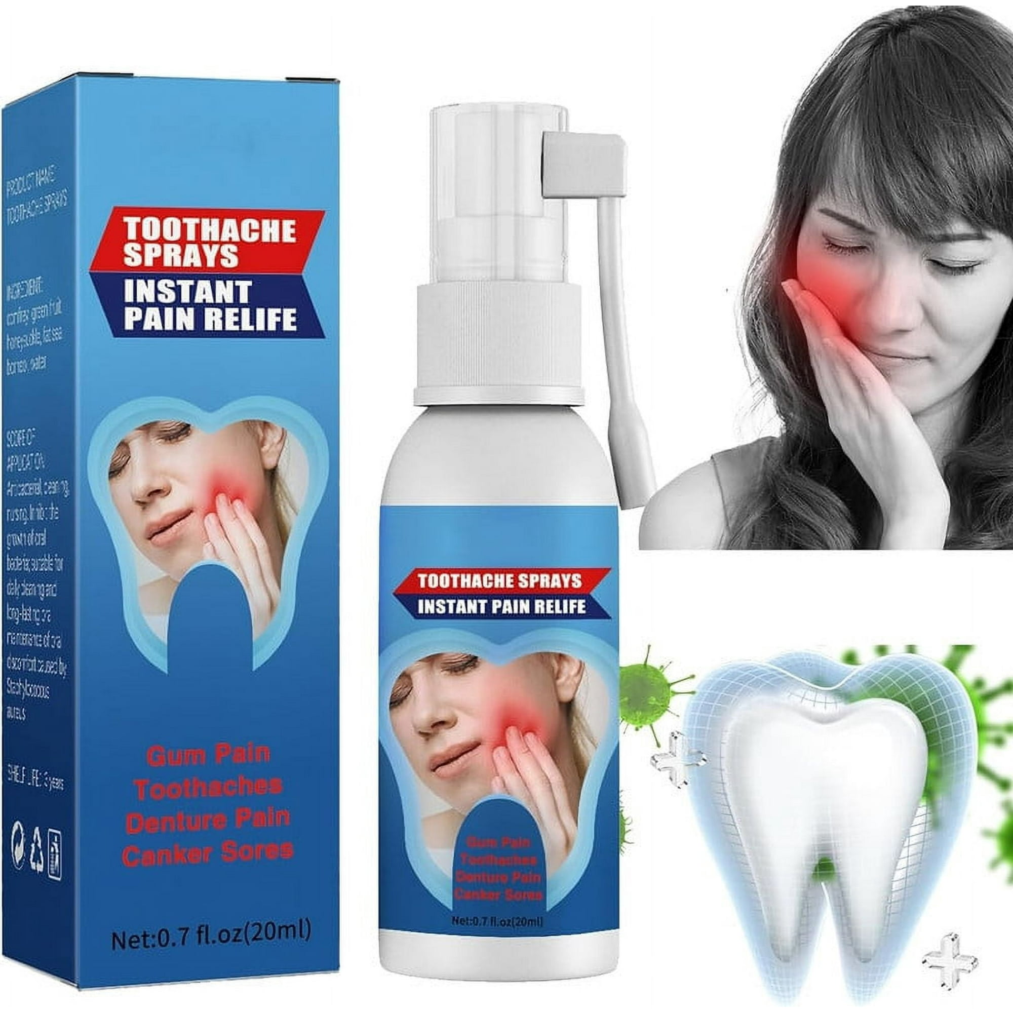 Toothache Relieving Spray, Instant Teeth Treatment Relief Toothache ...