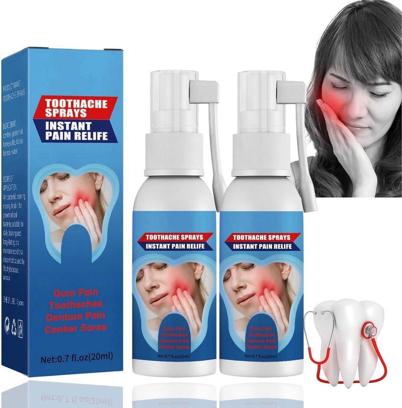 Toothache Relieving Spray, Instant Teeth Treatment Relief Toothache ...