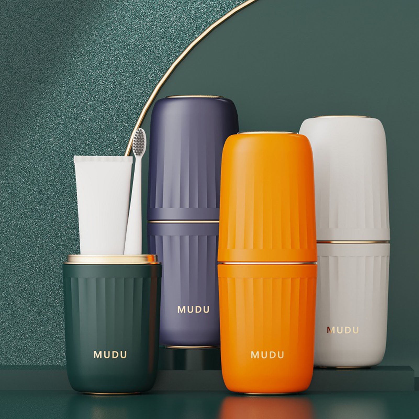 Toothbrush Cup Capsule Shape Sturdy Portable Multifunctional Anti-slip ...