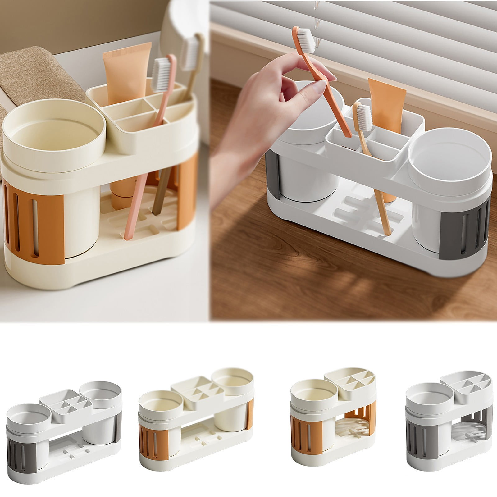 Toothbrush Holder*1 Toilet Table Storage Toothbrush Cup Simple Plastic ...