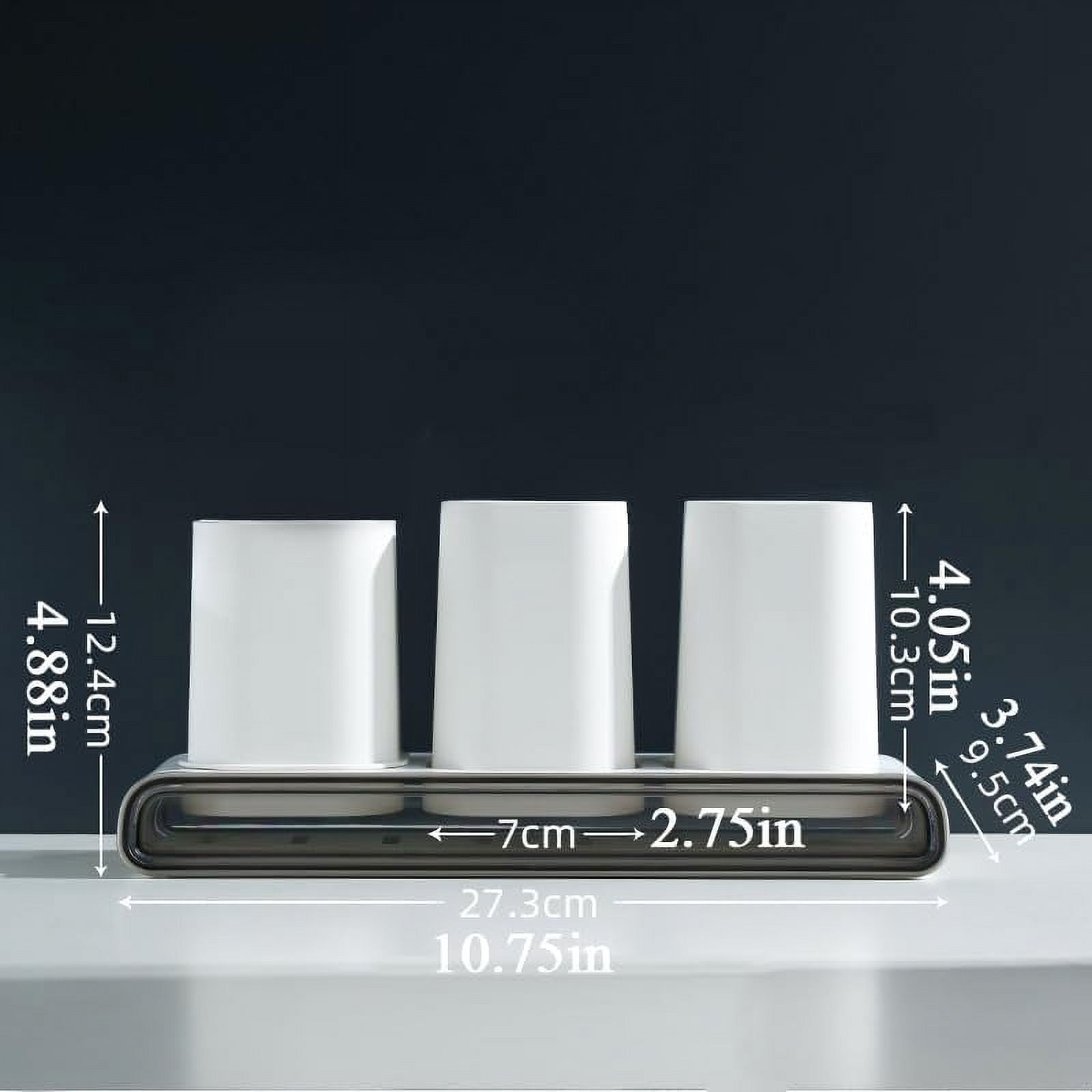 Toothbrush Holder with 2 Rinsing Cups, Toothbrush Holders for Bathrooms ...