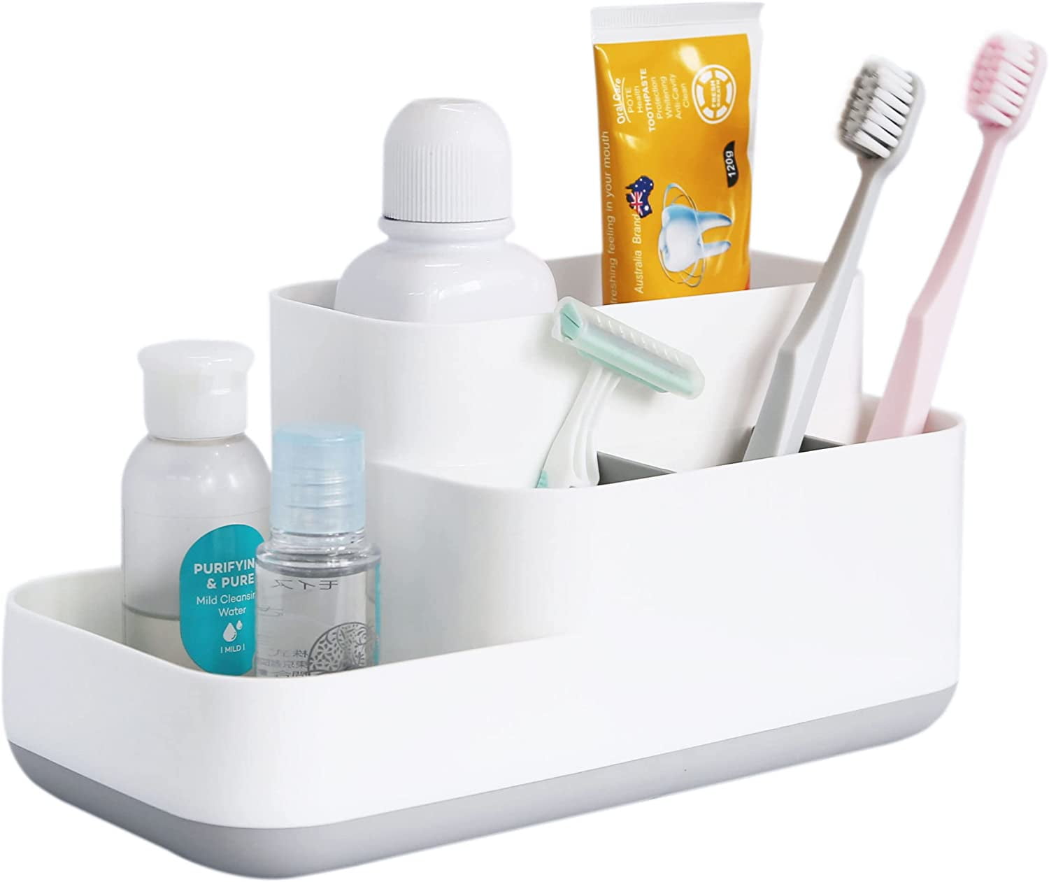 Toothbrush Holder.Bathroom Organizer Countertop.Bathroom Tray Caddy ...