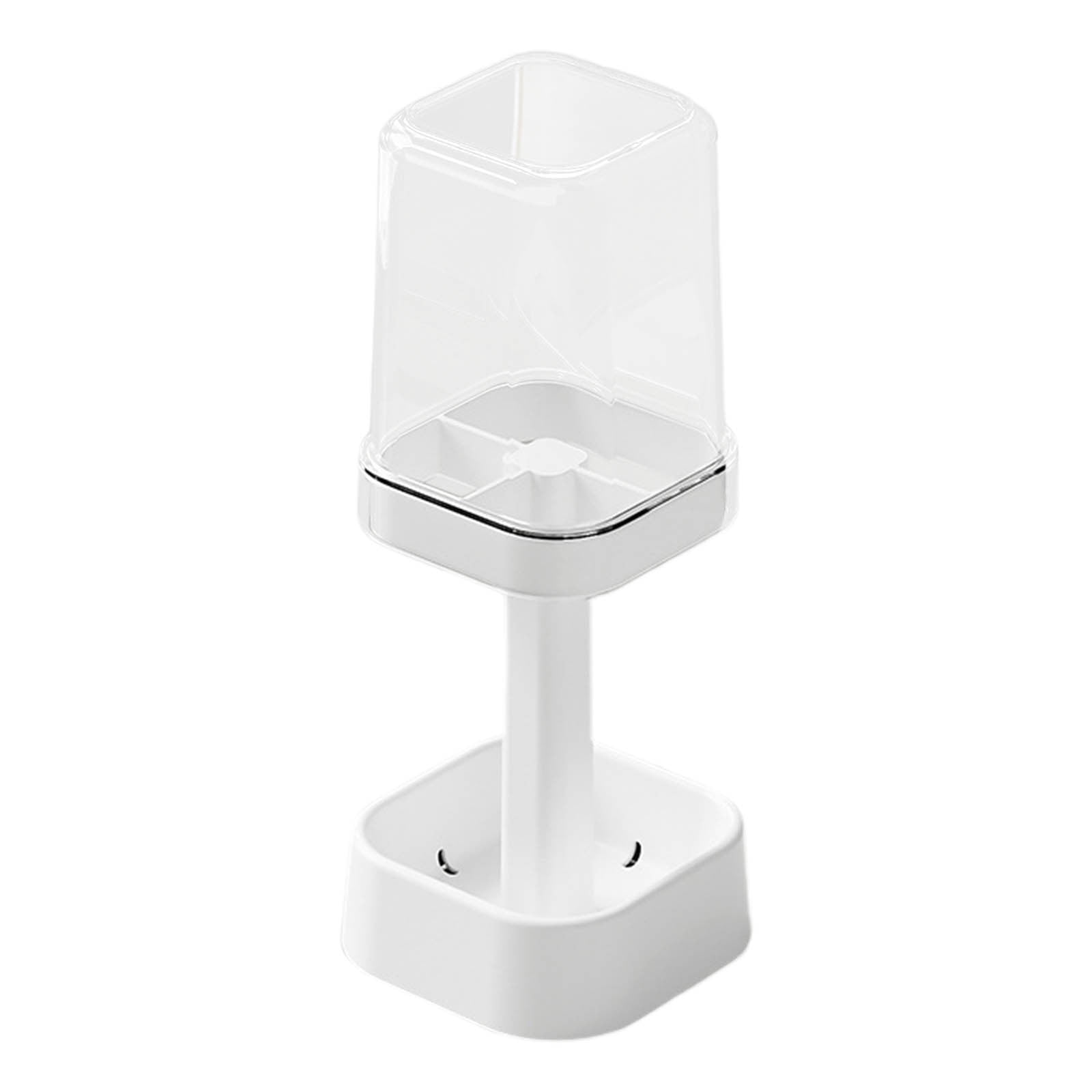 Toothbrush Holder Cup Center Stainless Steel Covered Stand Organizer ...