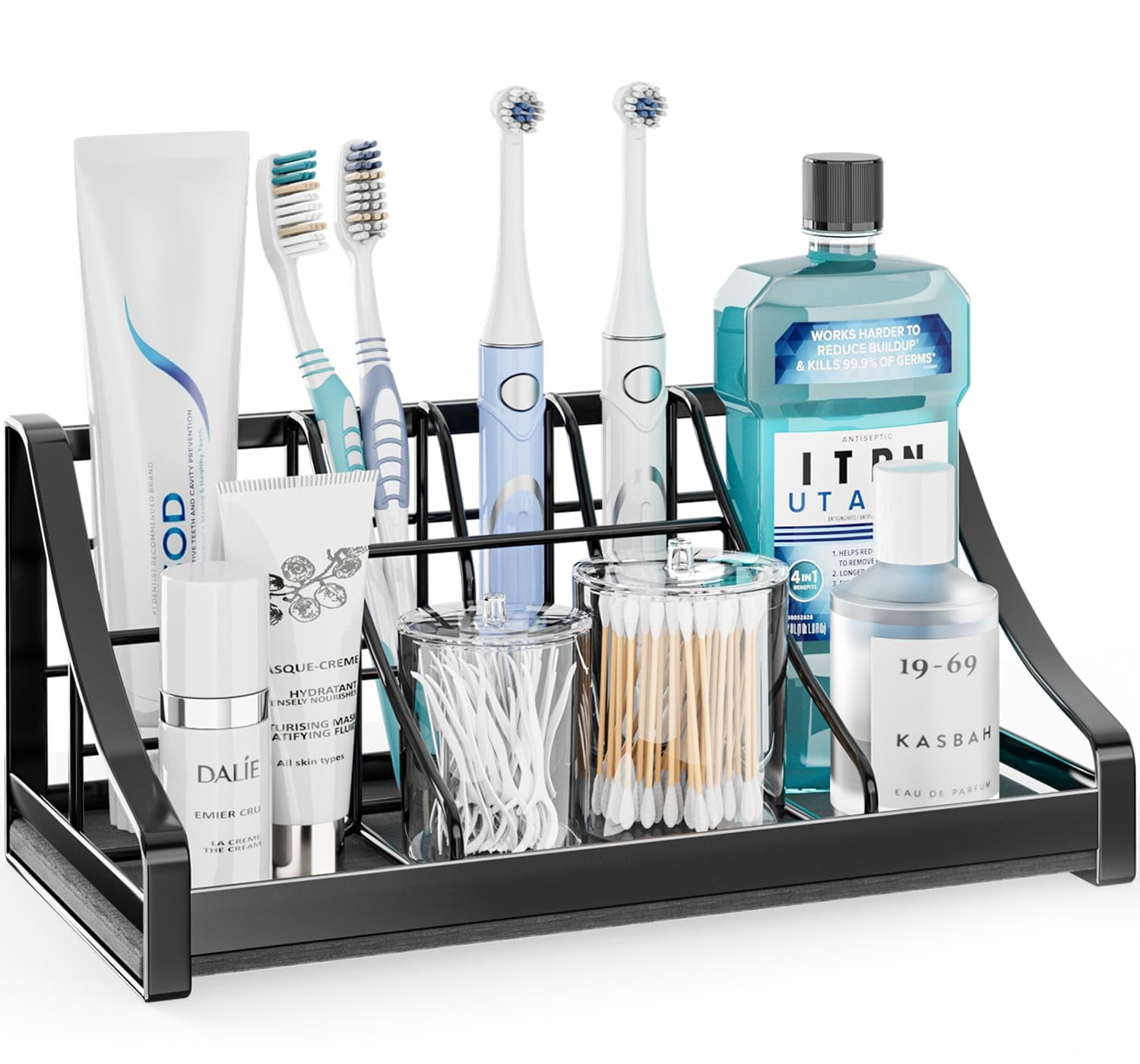 Electric Toothbrush Holder with Diatomite Core, 7-Slot Bathroom ...