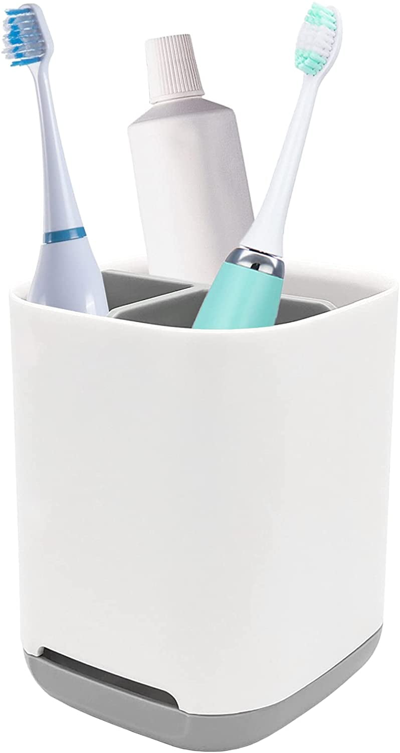 Sinner Toothbrush Holder, Detachable Organizer with Drain, Anti-Sliding ...