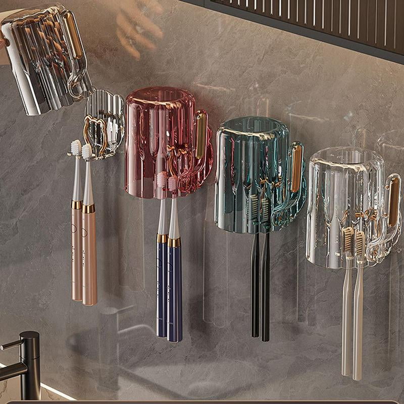 Toothbrush Holder for Wall Heat Resistant Wall Mounted Adhesive ...