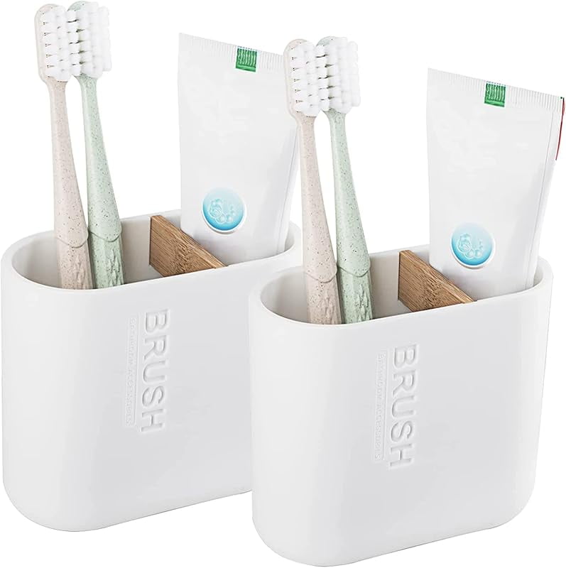 Toothbrush Holders Bamboo Electric Toothbrush Holder Bathroom Storage ...