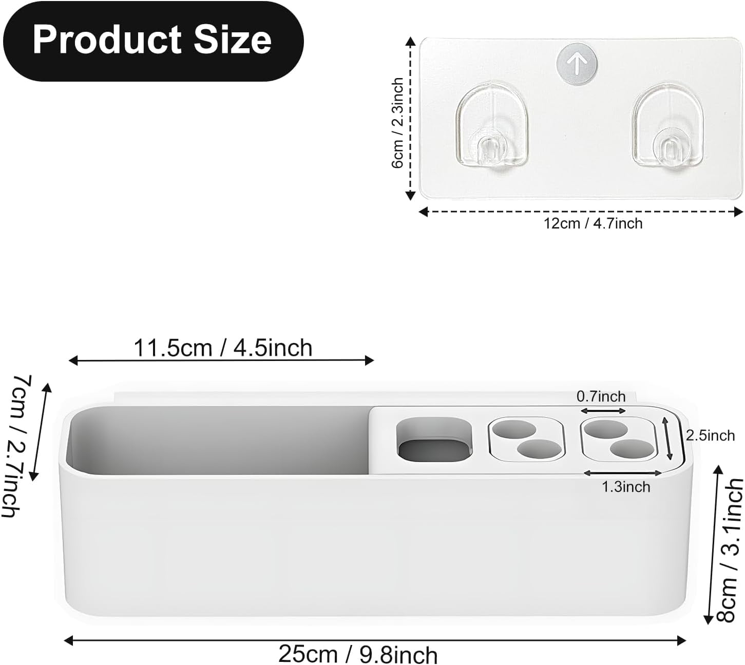 Toothbrush Holders for Bathroom, Detachable Tooth Brushing Holder ...