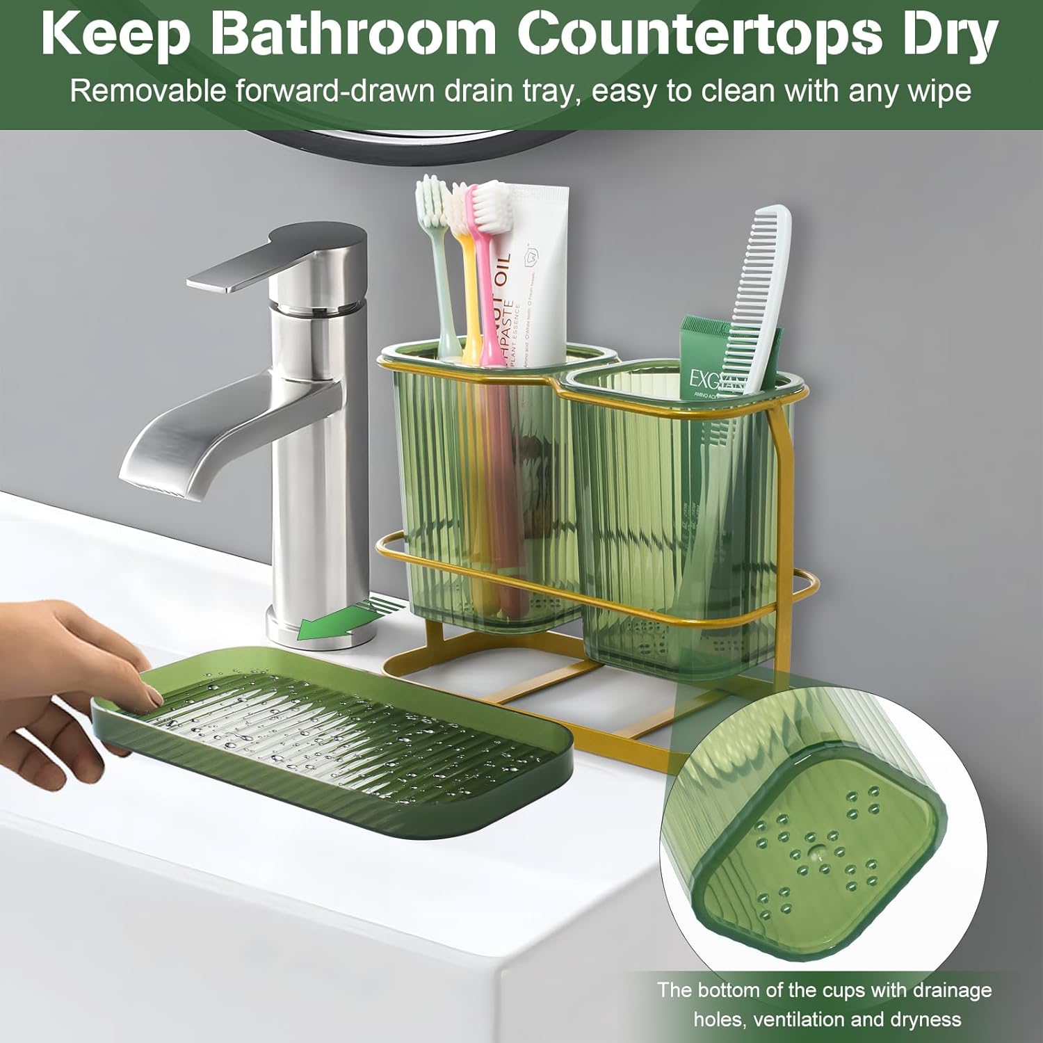 Toothbrush Holders for Bathrooms Countertop Organizer - Kids Electric ...