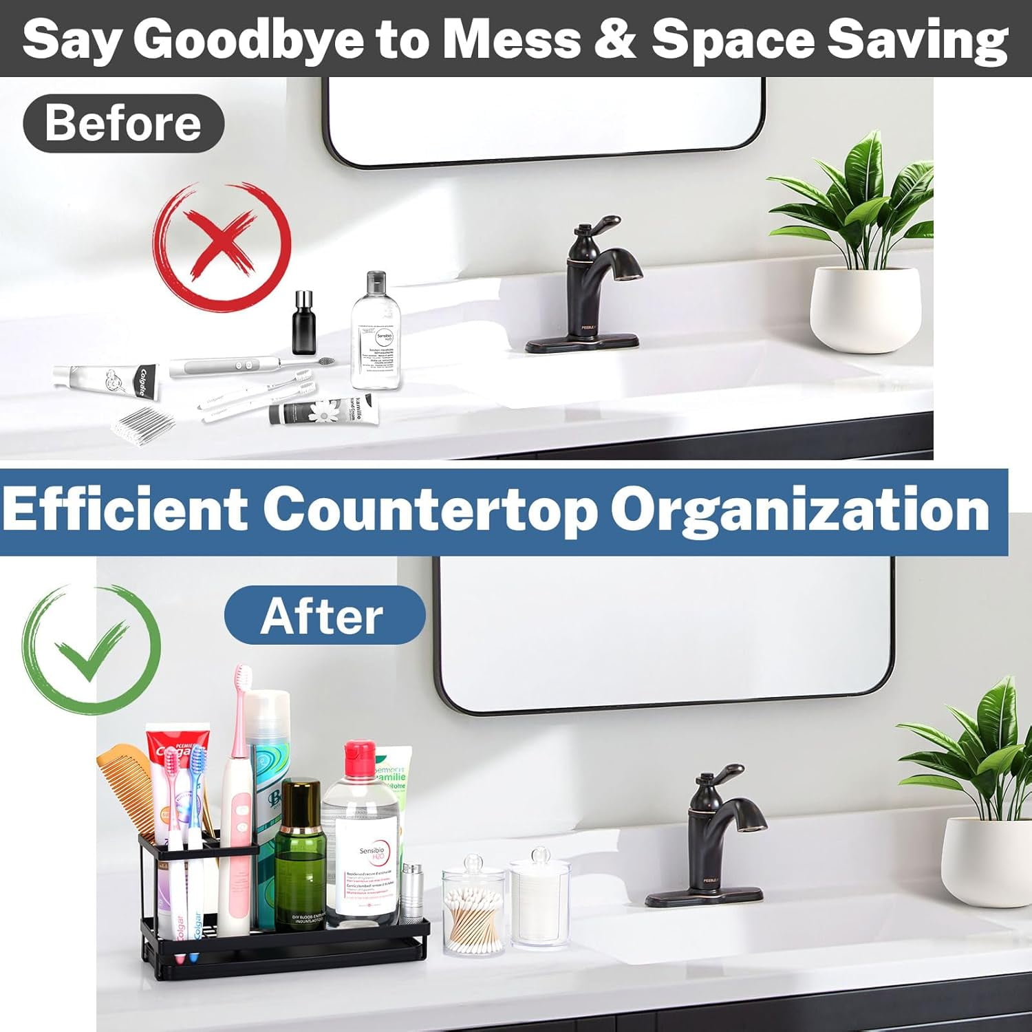 Toothbrush Holders for Bathrooms, Stainless Steel Electric Tooth Brush ...