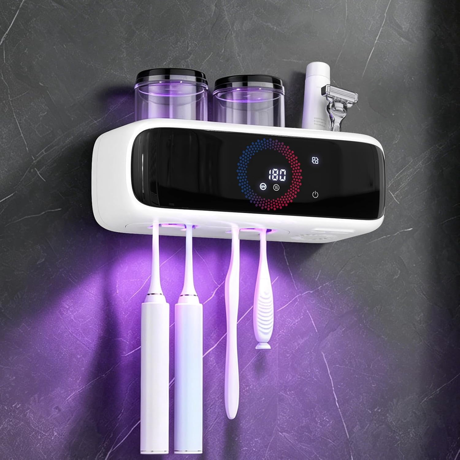 Toothbrush Holders for Bathrooms, UV Tooth Brush Holder Sanitizer ...