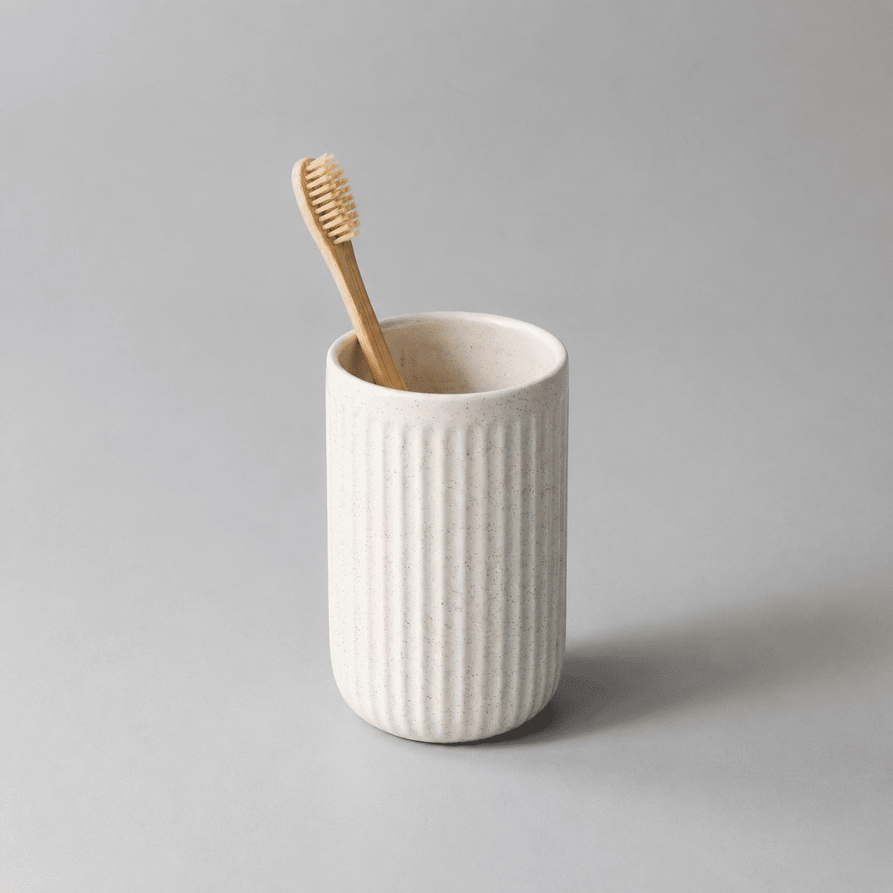Toothbrush Holders For Bathrooms - 1 Cups Ceramic Beige Bathroom ...