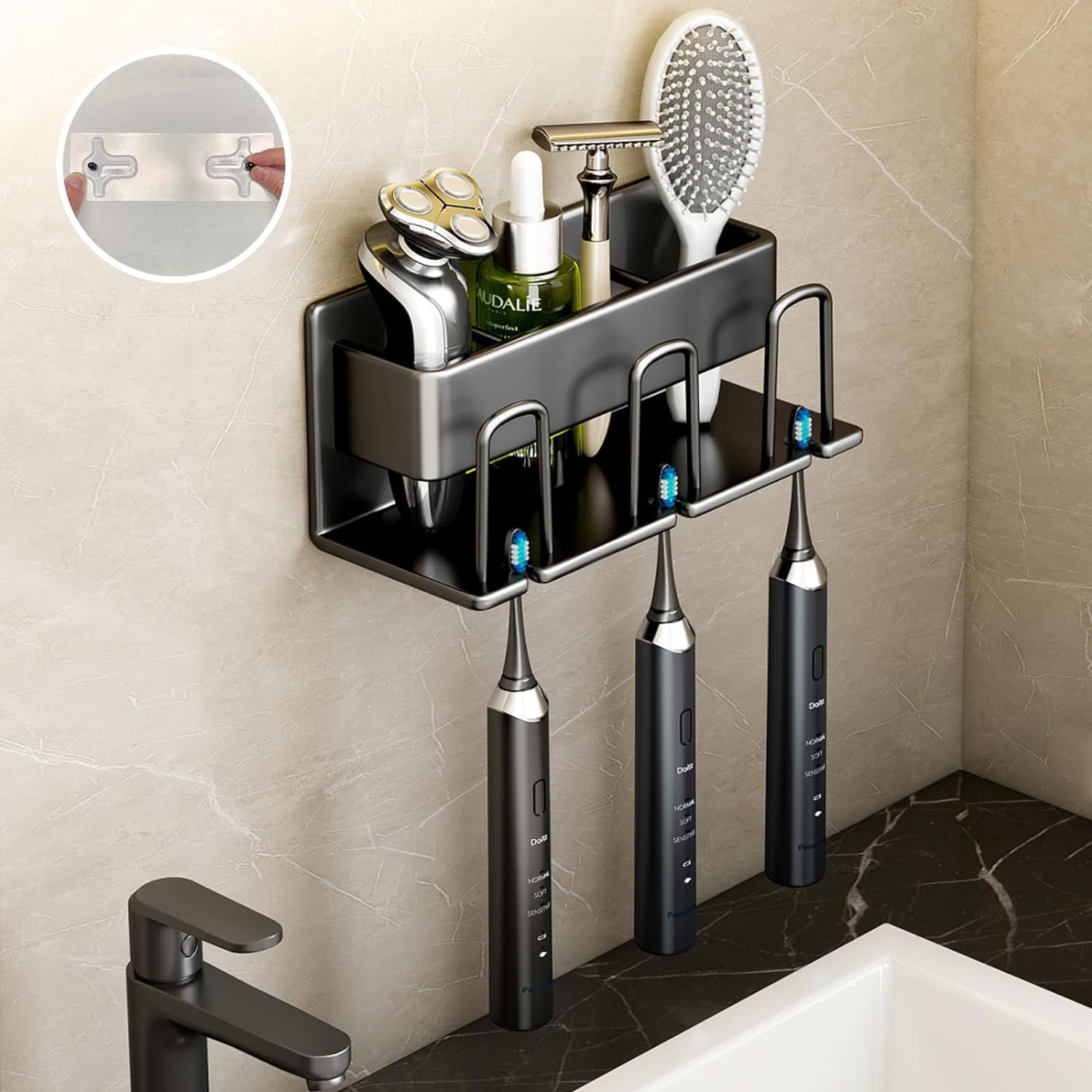 Toothbrush Holders, Tooth Brushing Holder for Shower Organizer ...