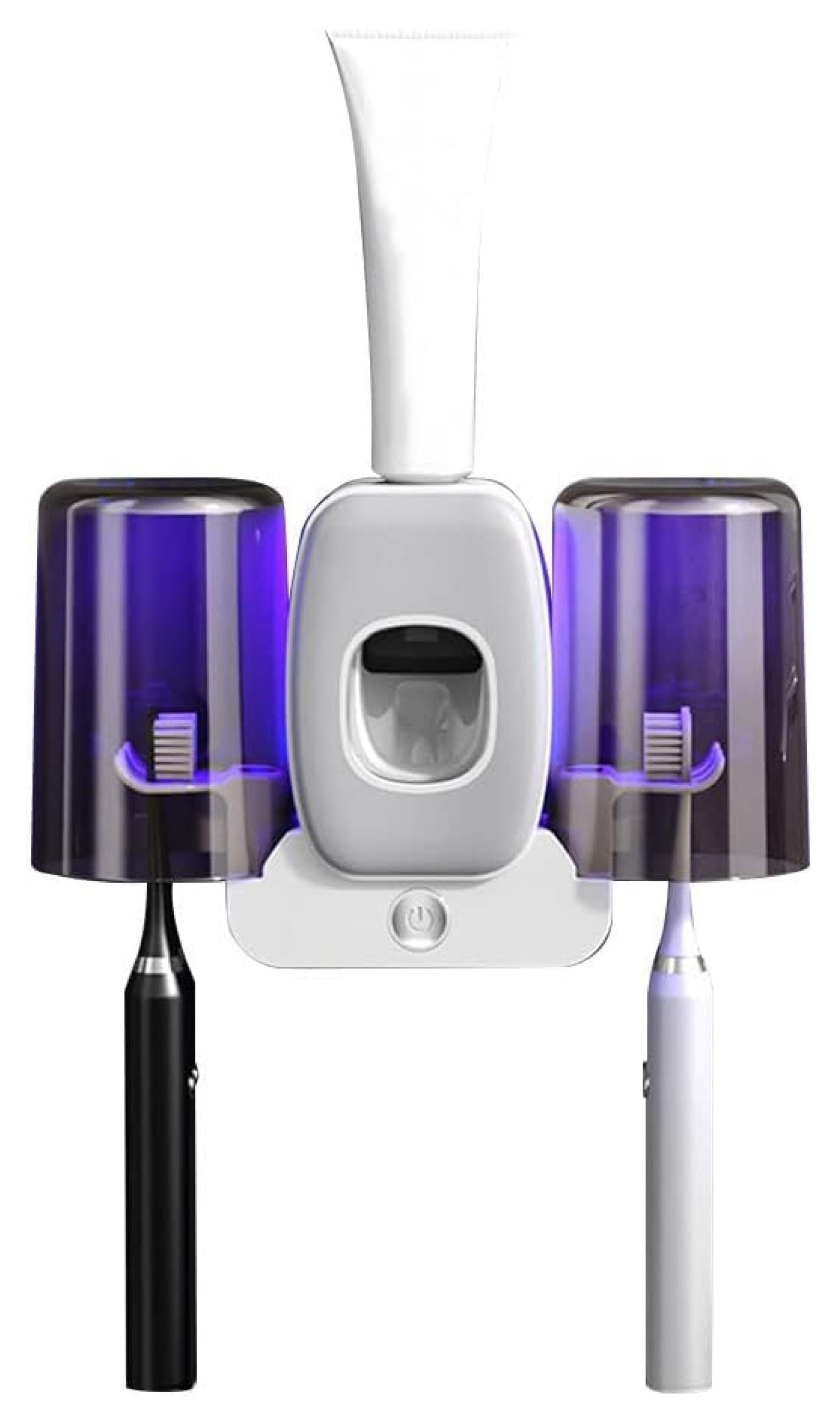 Toothbrush Holders with Toothpaste Dispenser and 2 Toothbrush Cups ...