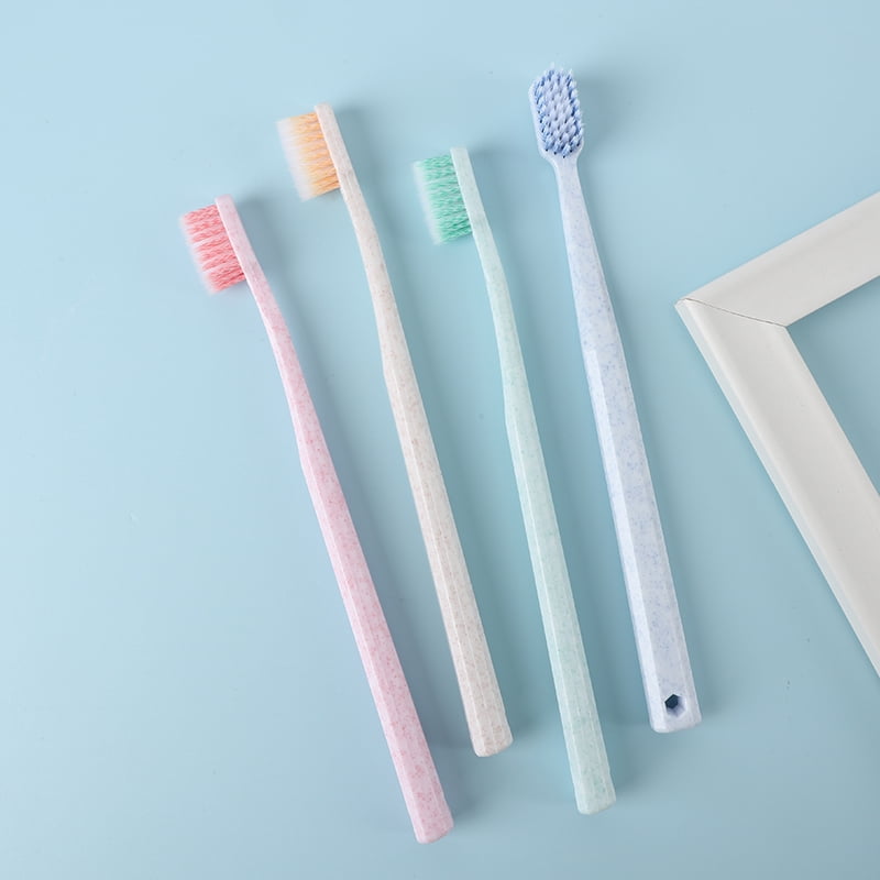 Toothbrush Soft Wide Short Head Adult Dental Soft tooth brush 4 Color ...