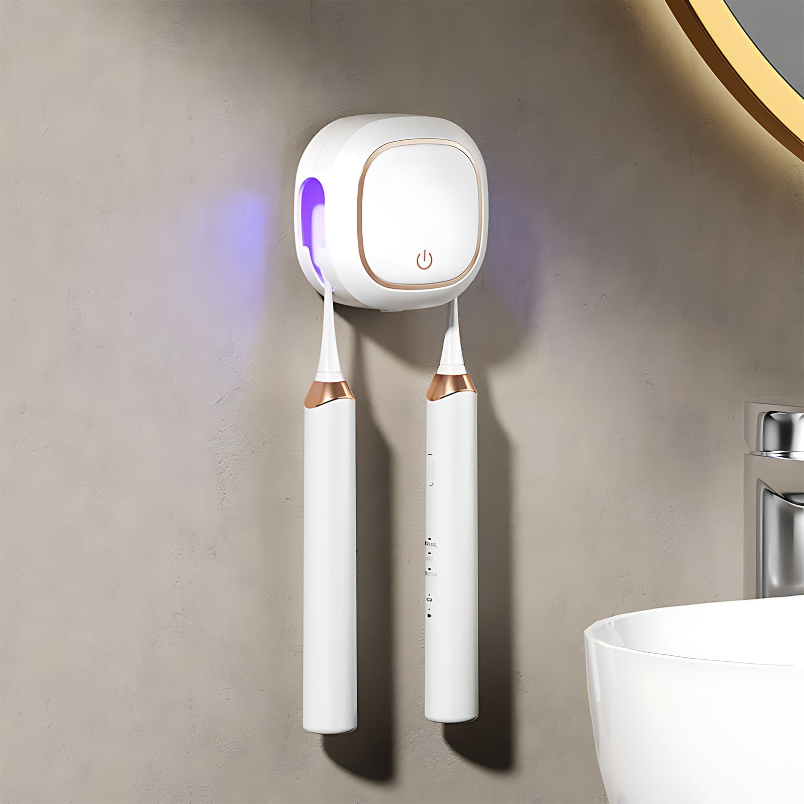 Toothbrush Sterilizer with Intelligent Drying Wall Mount Hygienic ...