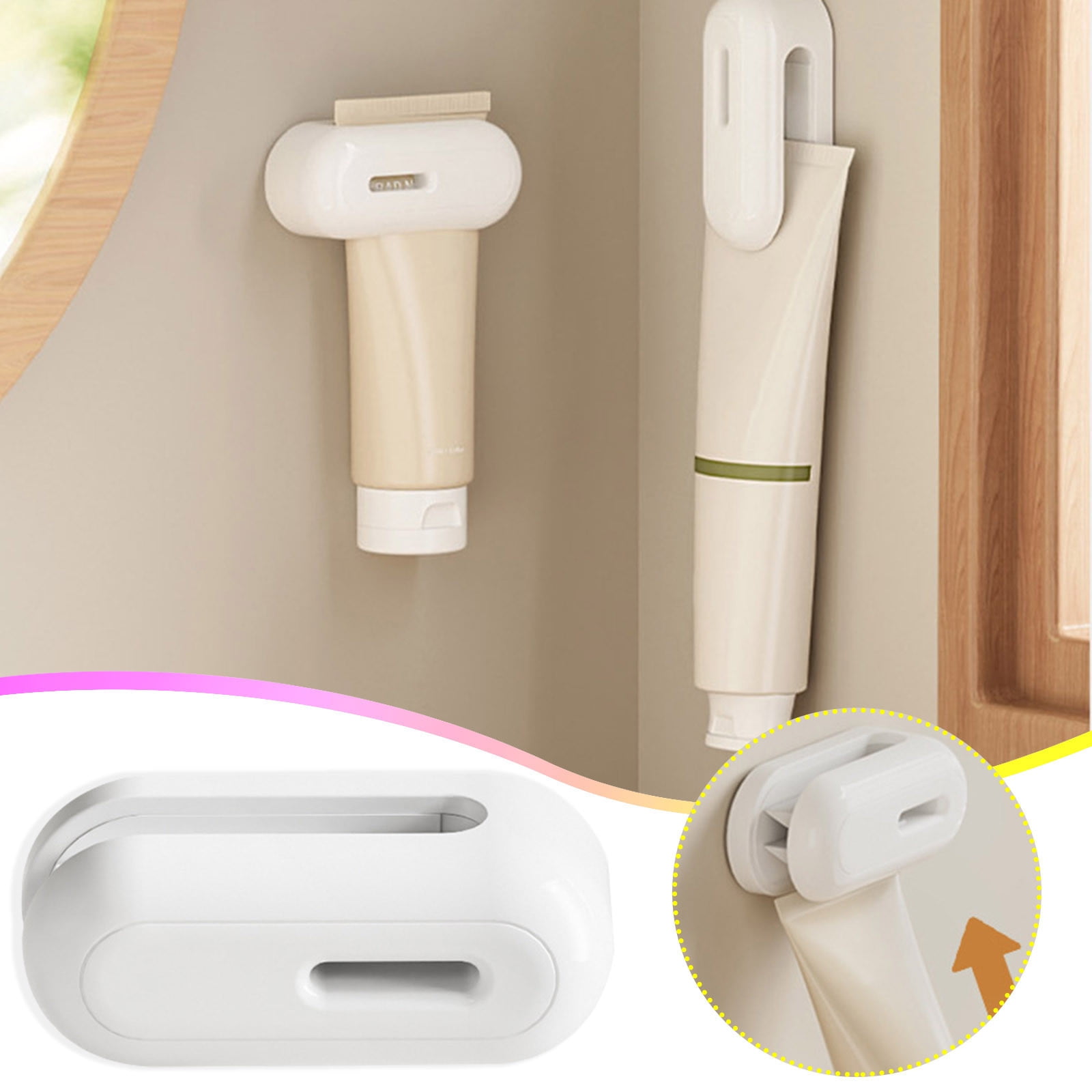 Toothbrush Storage Rack | Wall Mounted Toothpaste Holder | Non ...