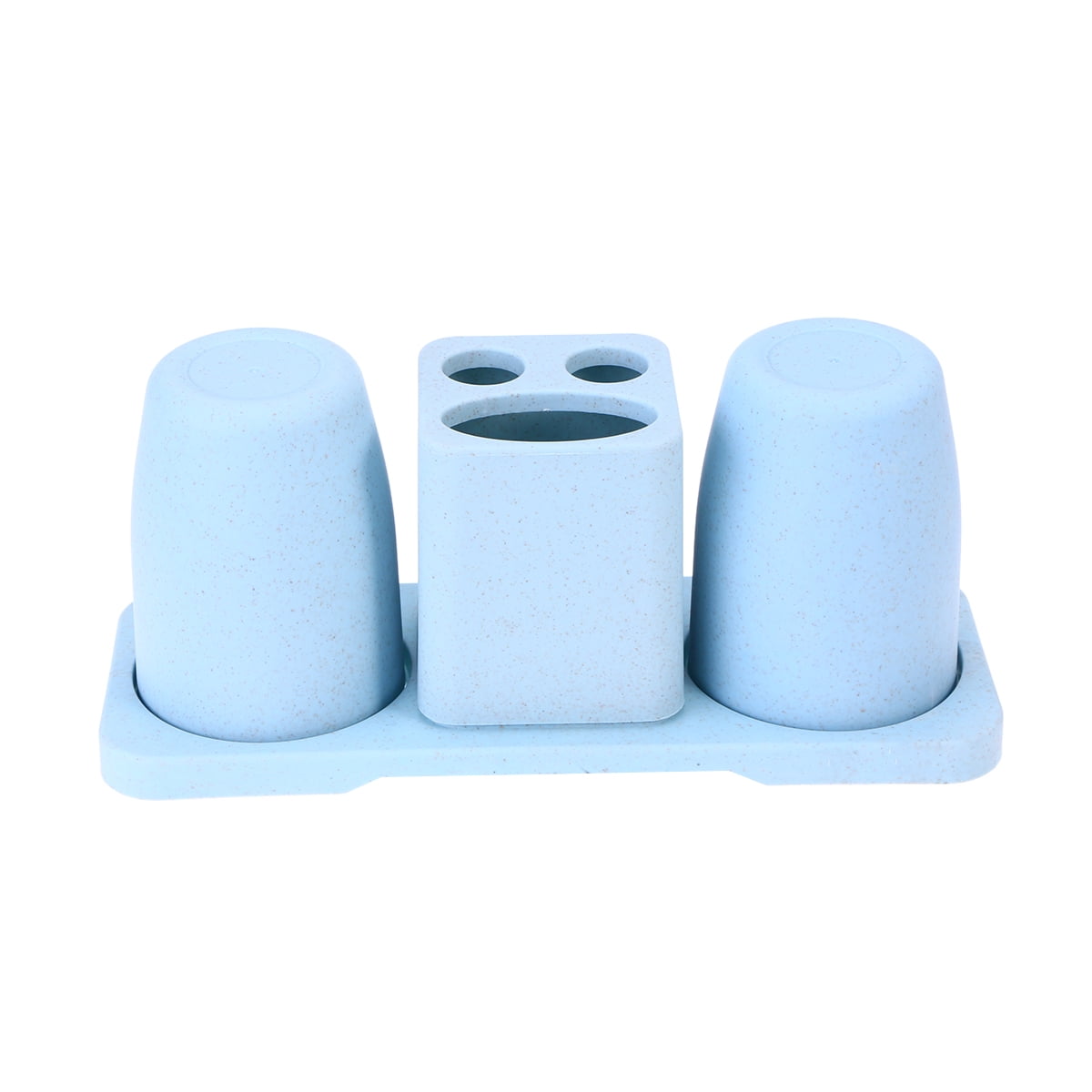 TABLZONE Toothbrush Cup Toothpaste Holder Blue PP Wheat Straw for ...