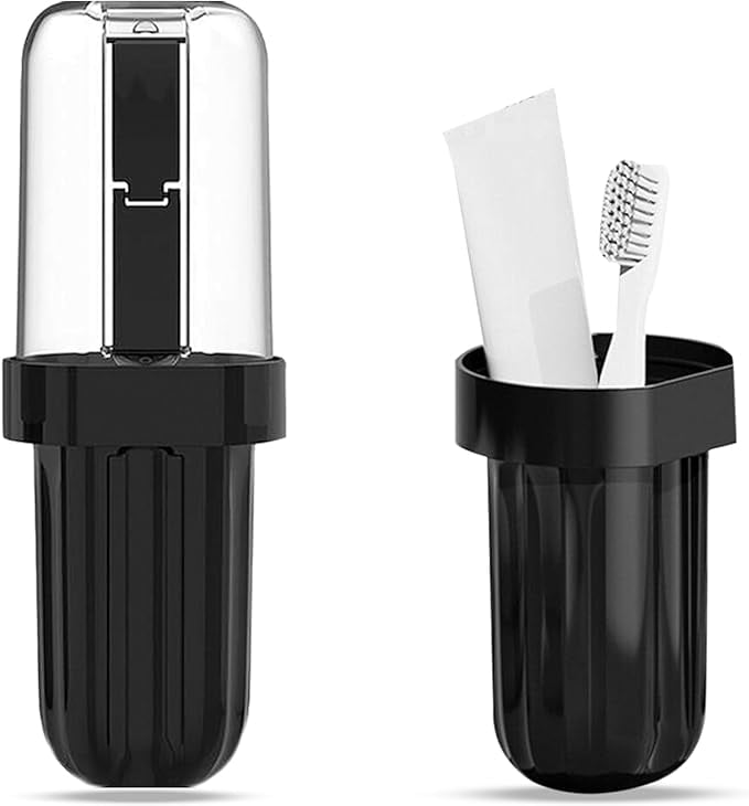 Toothbrush Toothpaste Travel Cup Container 3 in 1, Portable Travel ...