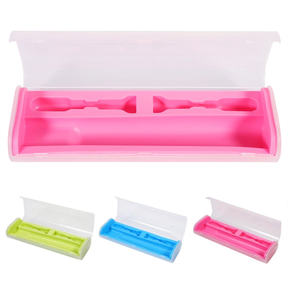 Toothbrush Travel Case Electric Cases Storage Box Pink Clear Retainer ...