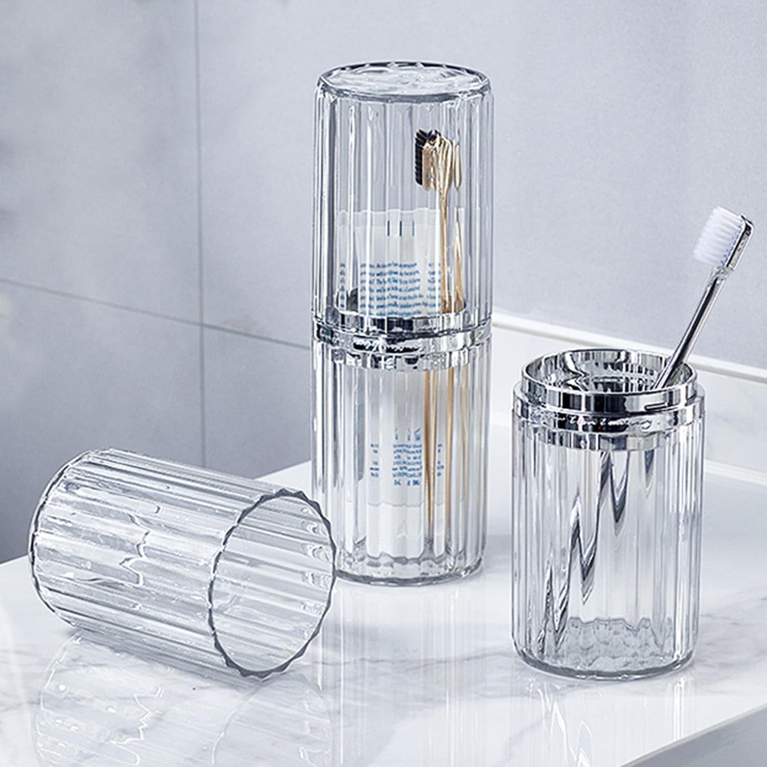 Toothbrush Travel Case Portable Travel Toothbrush Holder, Large Travel ...