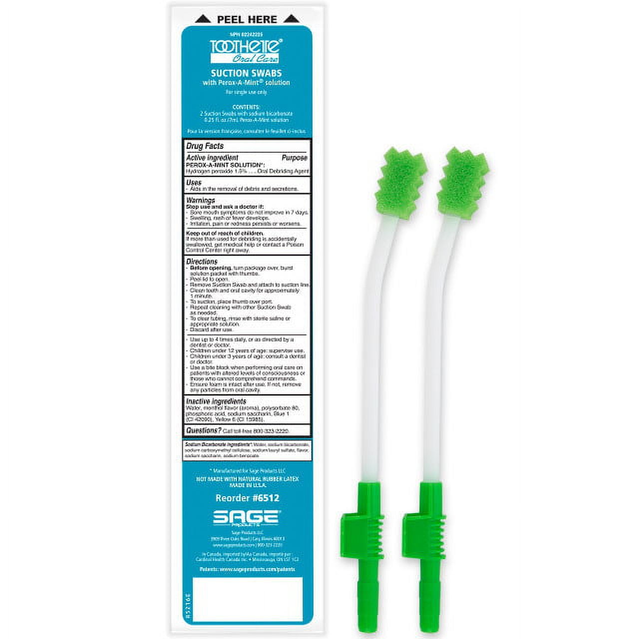 Toothette Suction Swab Kit, Non-sterile, 100 Count - Walmart.com