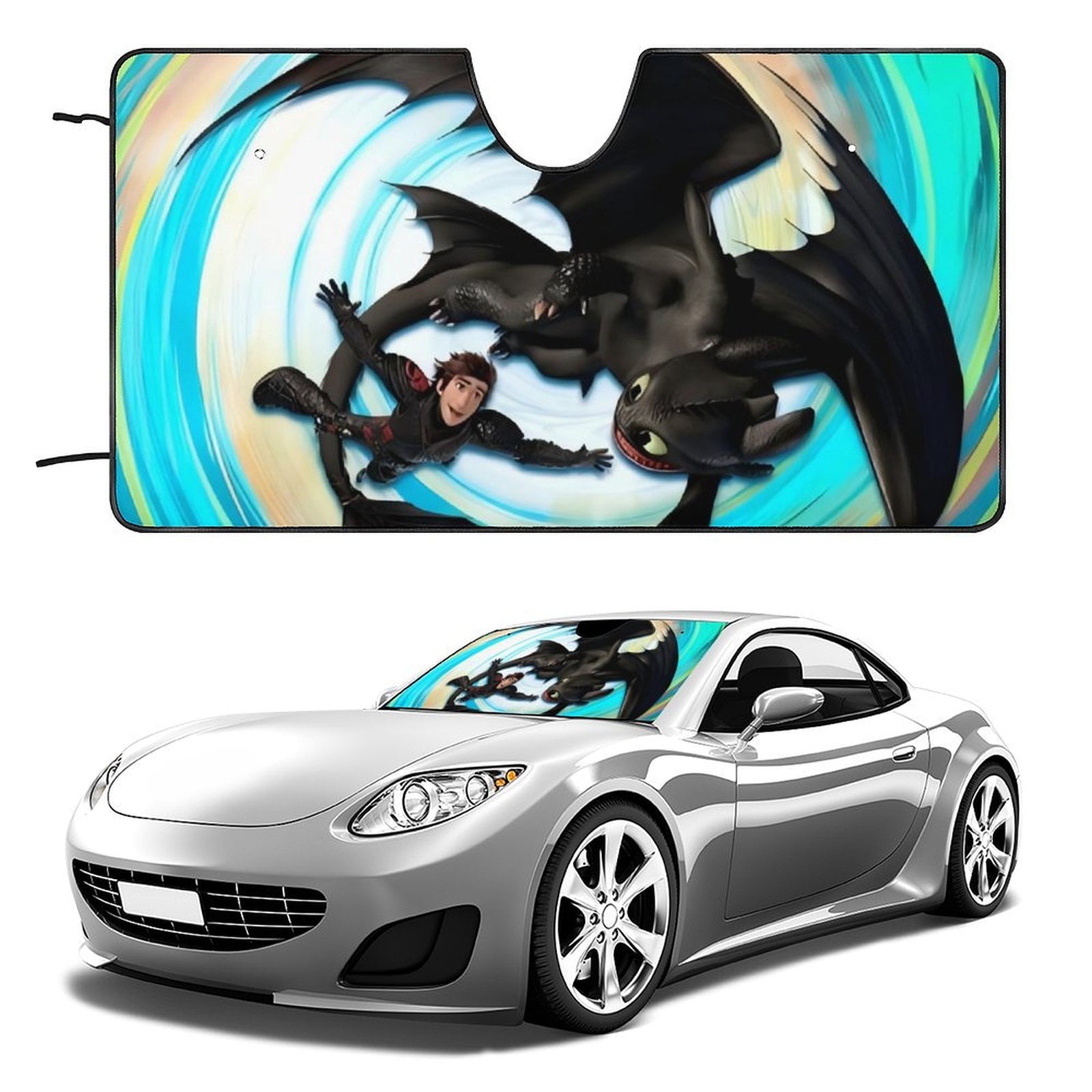 Toothless Car windshield visor is suitable for sedans, SUVs, and most ...