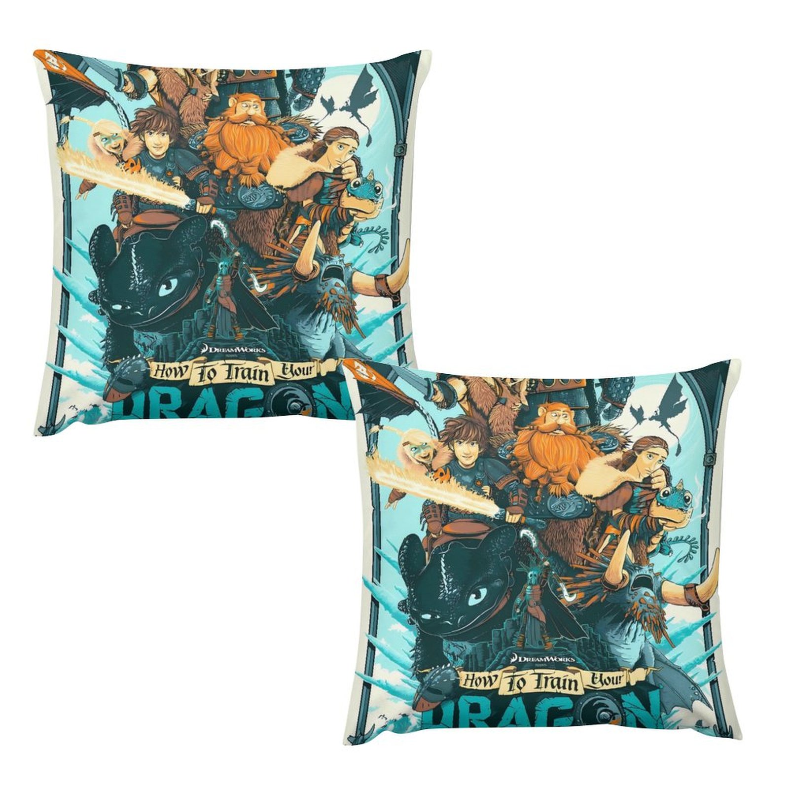 Toothless Cartoon Anime Soft Hug Pillowcase Reversible 18 "x18 ...