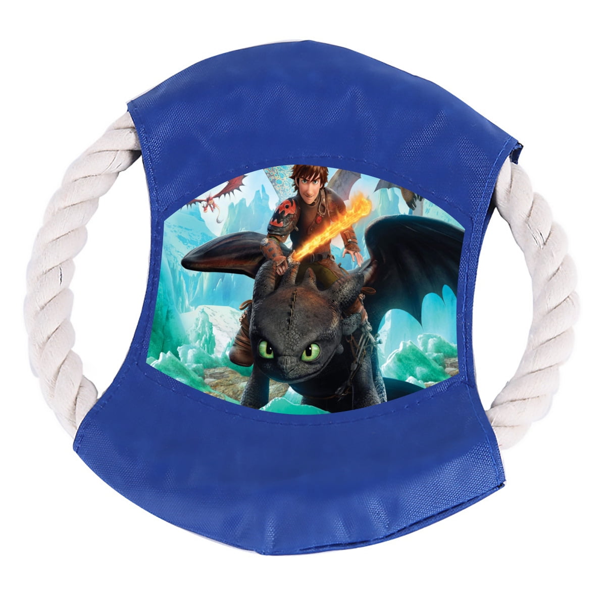 Toothless Dog Toys Flying Disc Rope Toy Chew Toys for Dogs Flying Discs ...