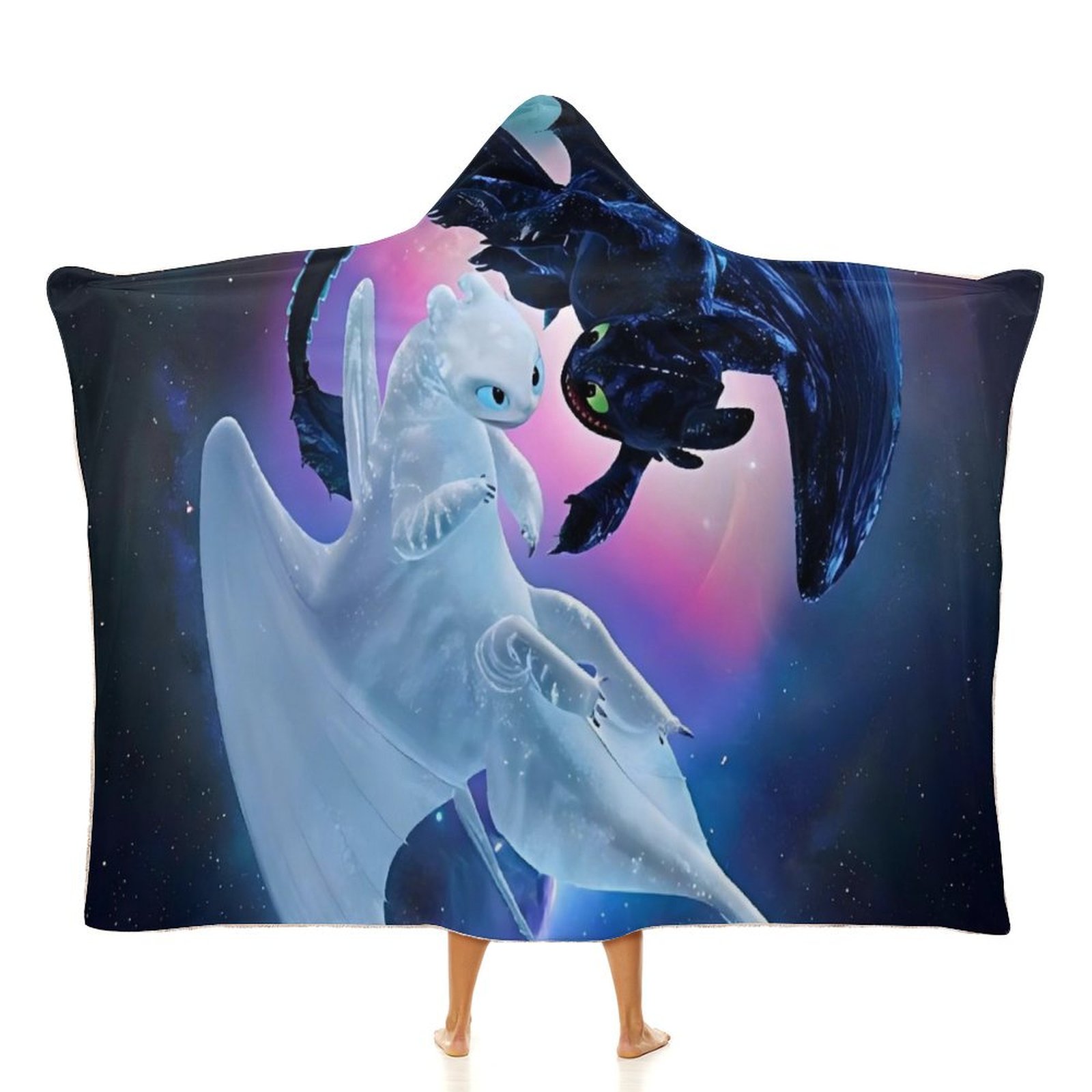 Toothless Hooded blankets ponchos wearable for kids adults Christmas ...