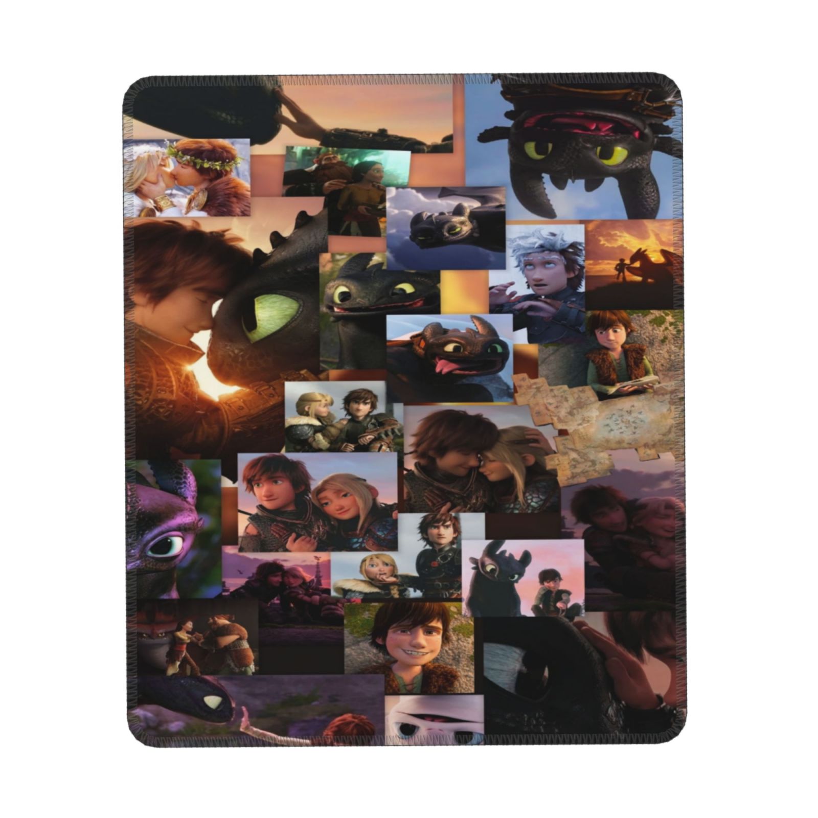 Toothless Mouse Pad Personalized Gaming Mouse Mat With Stitched Edge ...